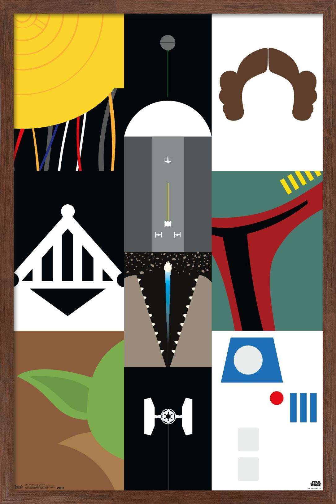 Star Wars: Saga - Simplistic Grid Wall Poster, 14.725" x 22.375 ...