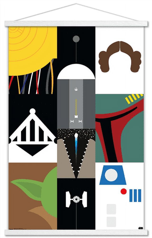 Star Wars: Saga - Simplistic Grid Wall Poster with Wooden Magnetic ...