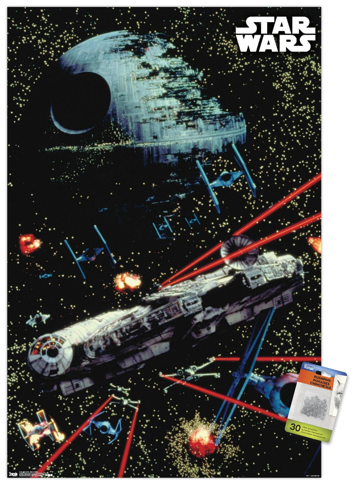 Star Wars: Saga - Space Battle Wall Poster with Push Pins, 22.375" x 34 ...