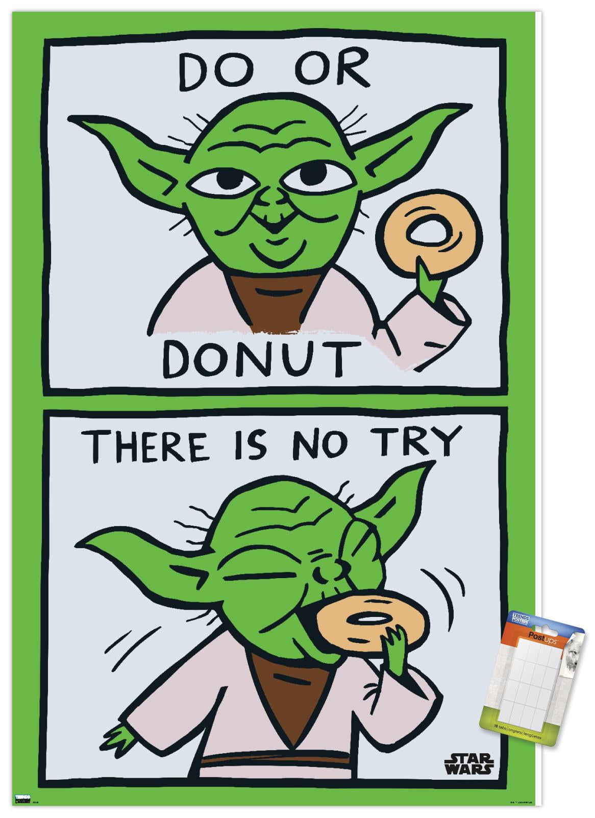 Star Wars: Saga - Yoda Donut Wall Poster, 22.375" x 34" - Walmart.com