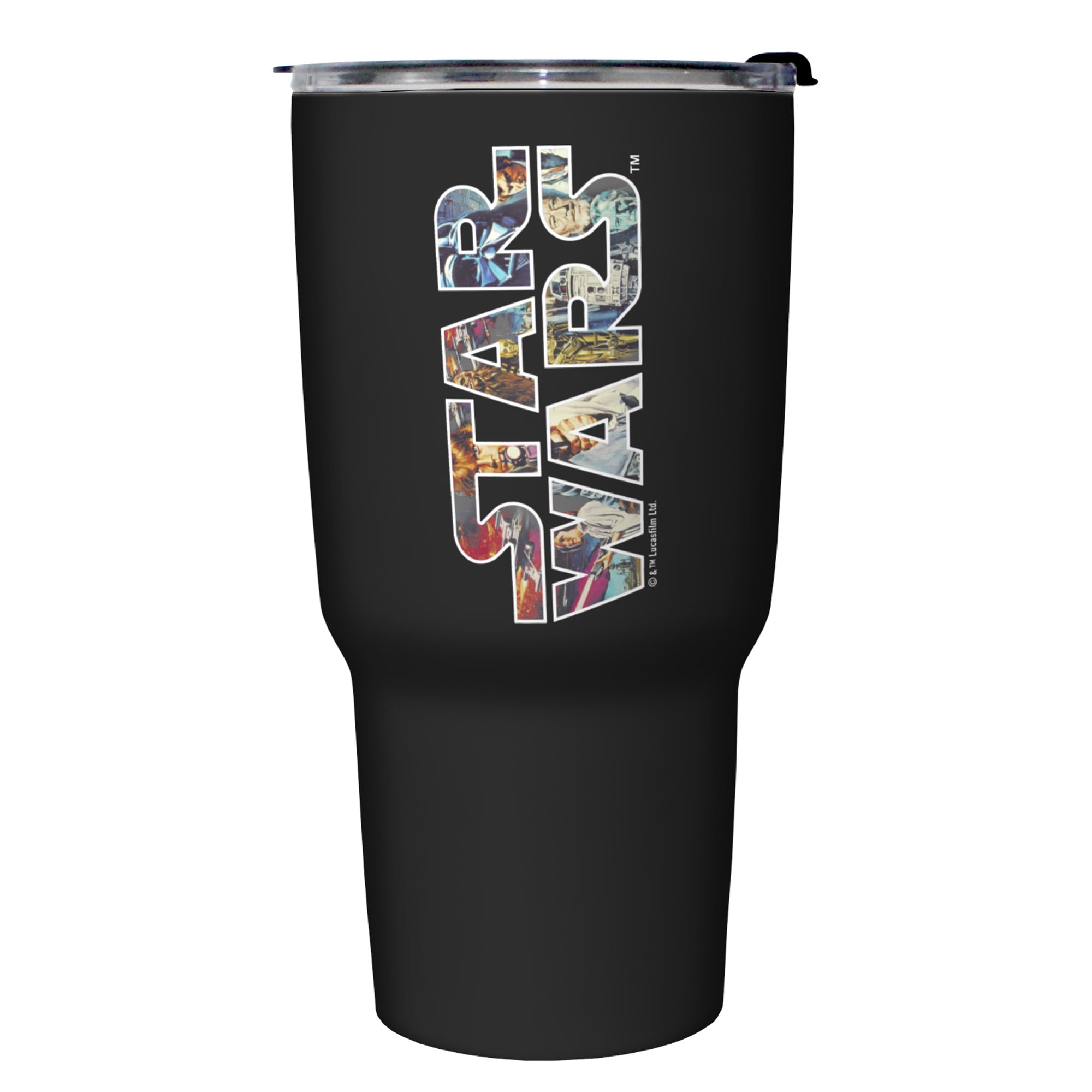 Star Wars Scene Logo Stainless Steel Tumbler w/Lid Black 27 oz ...