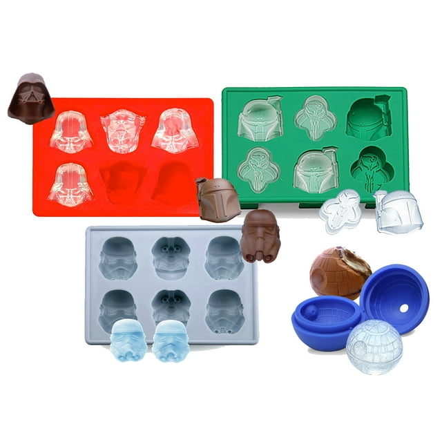 Star Wars Silicone Mold Ice Trays Galactic Empire 4 Pk Darth Vader ...