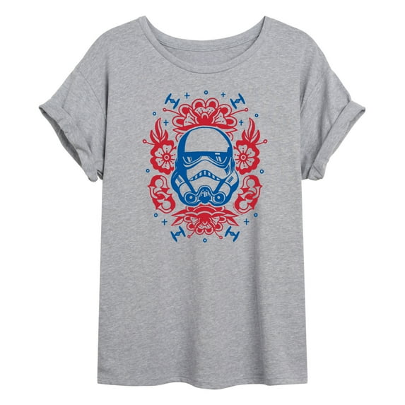 Star Wars - Storm Trooper Americana Tattoo - Juniors Oversized Graphic ...