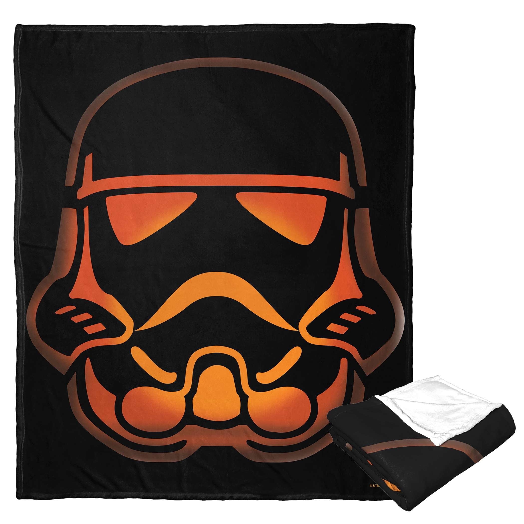 Star Wars Storm Trooper Jack O' Lantern Kids Silk Touch Throw Blanket ...