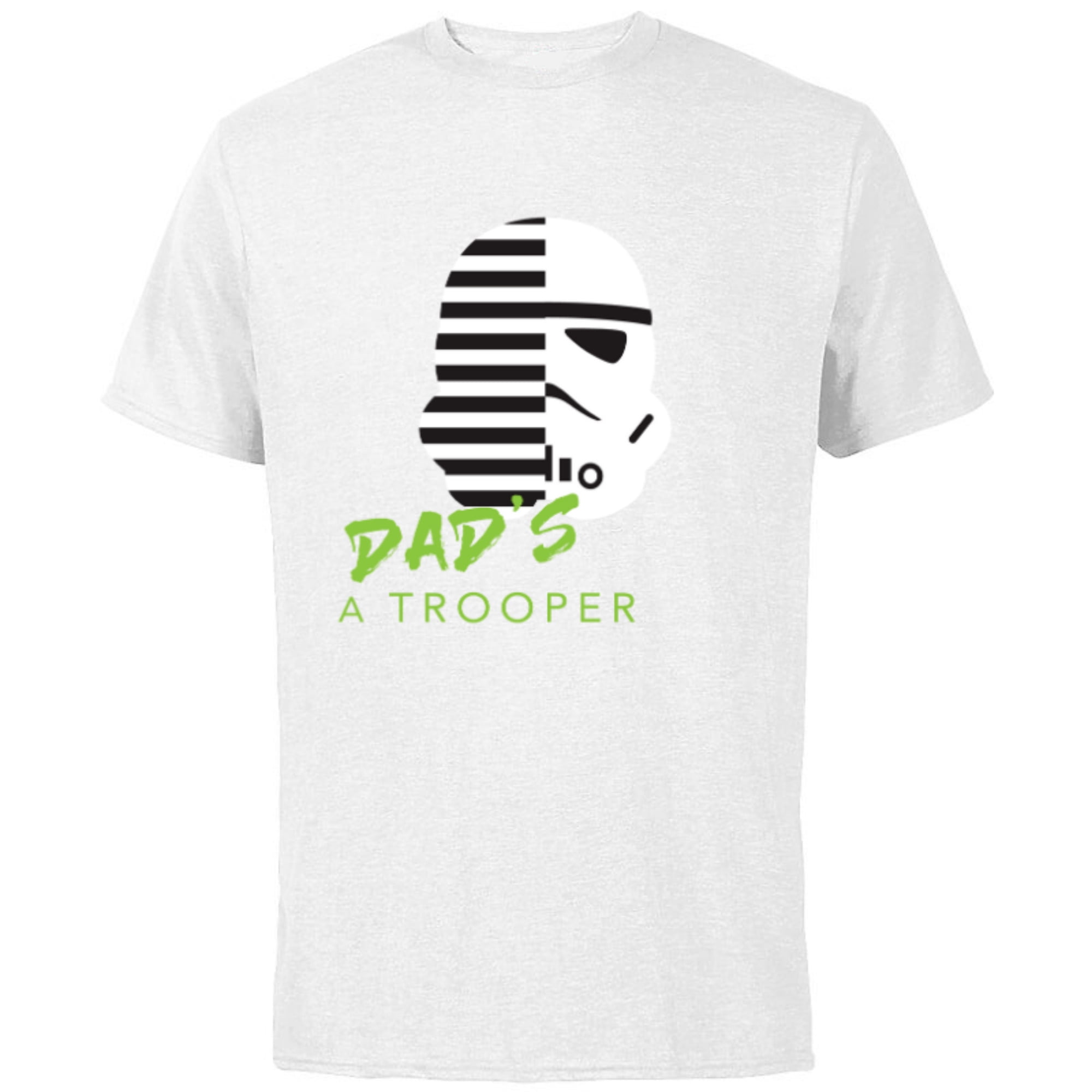 Star Wars Stormtrooper Dad's a Trooper - Short Sleeve Cotton T-Shirt ...