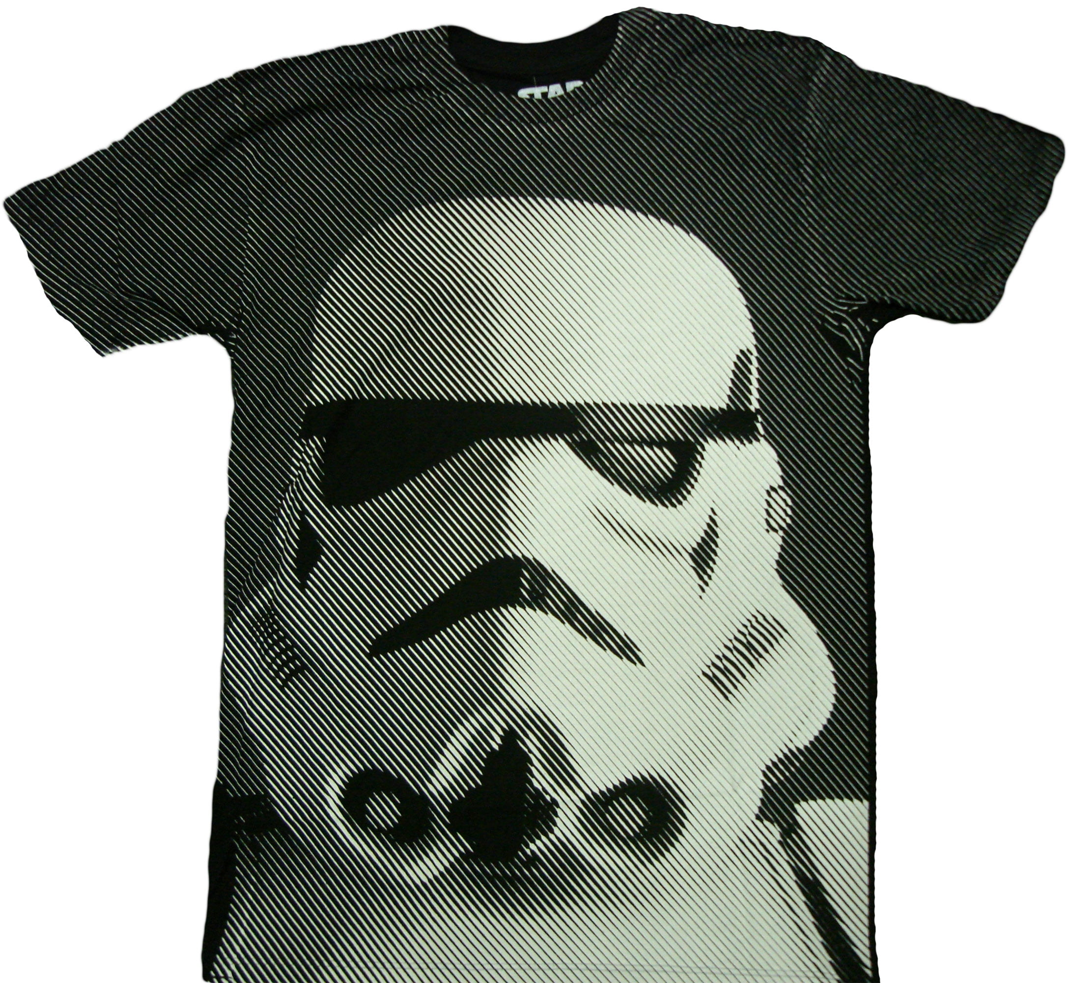 Star Wars Stormtrooper Darth Vader Halftone Beltprint Adult T-Shirt ...