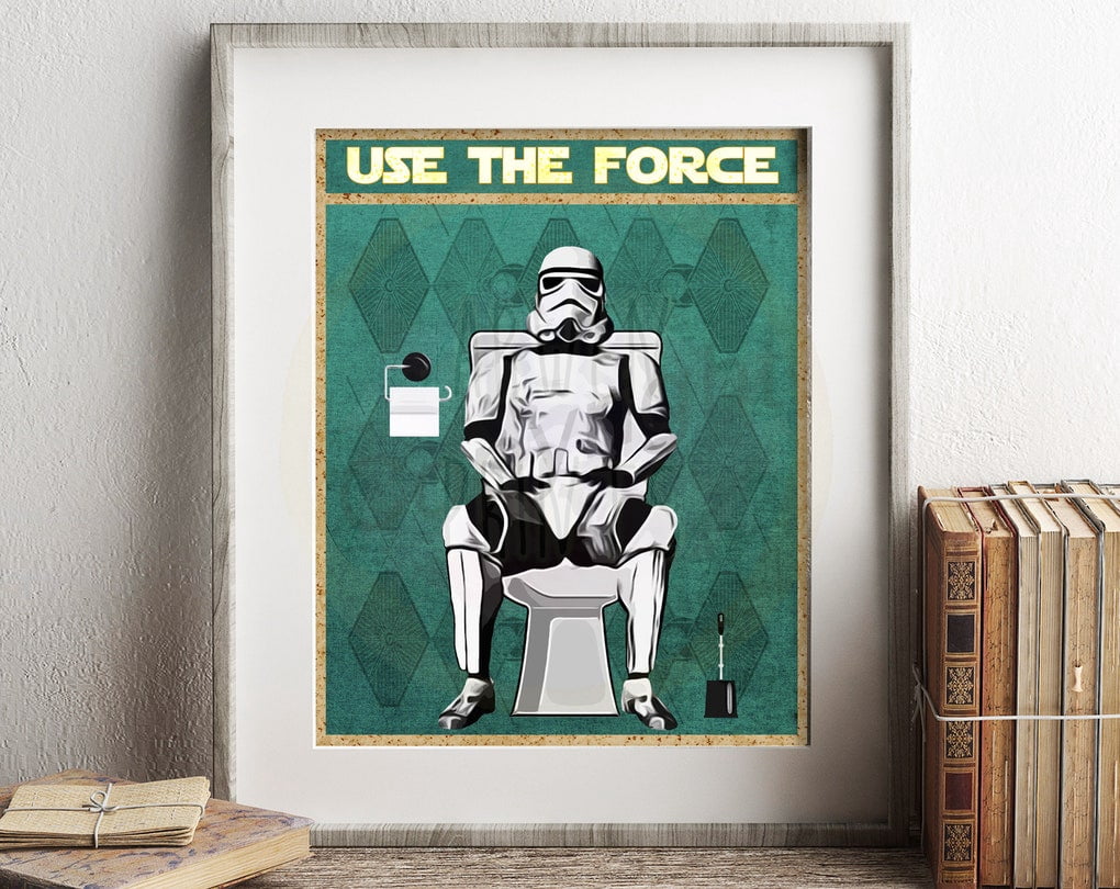 Star Wars Stormtrooper Use The Force Art Print, Stormtrooper Art, Funny ...
