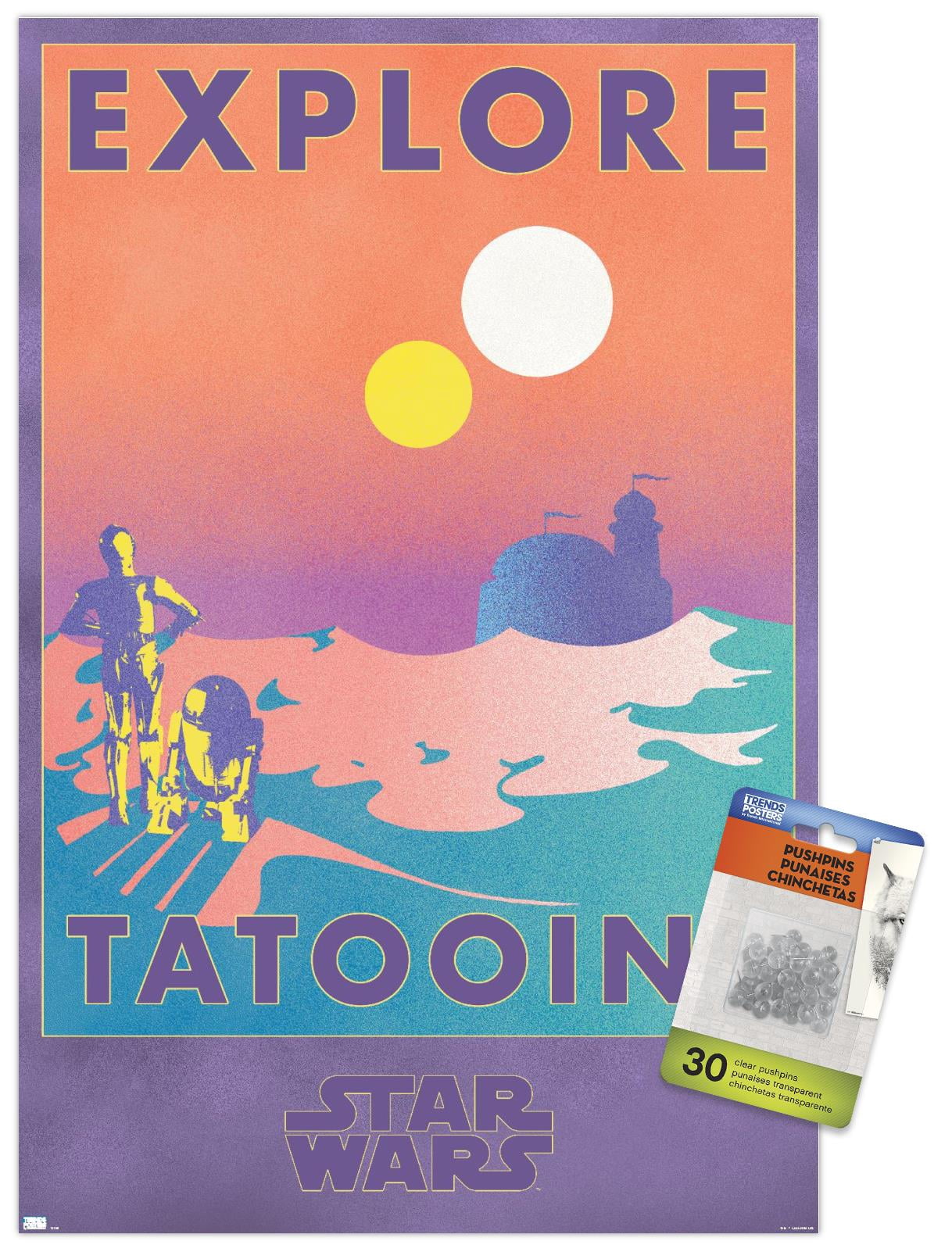 Star Wars: Tatooine - Explore Tatooine Wall Poster with Push Pins, 14. ...