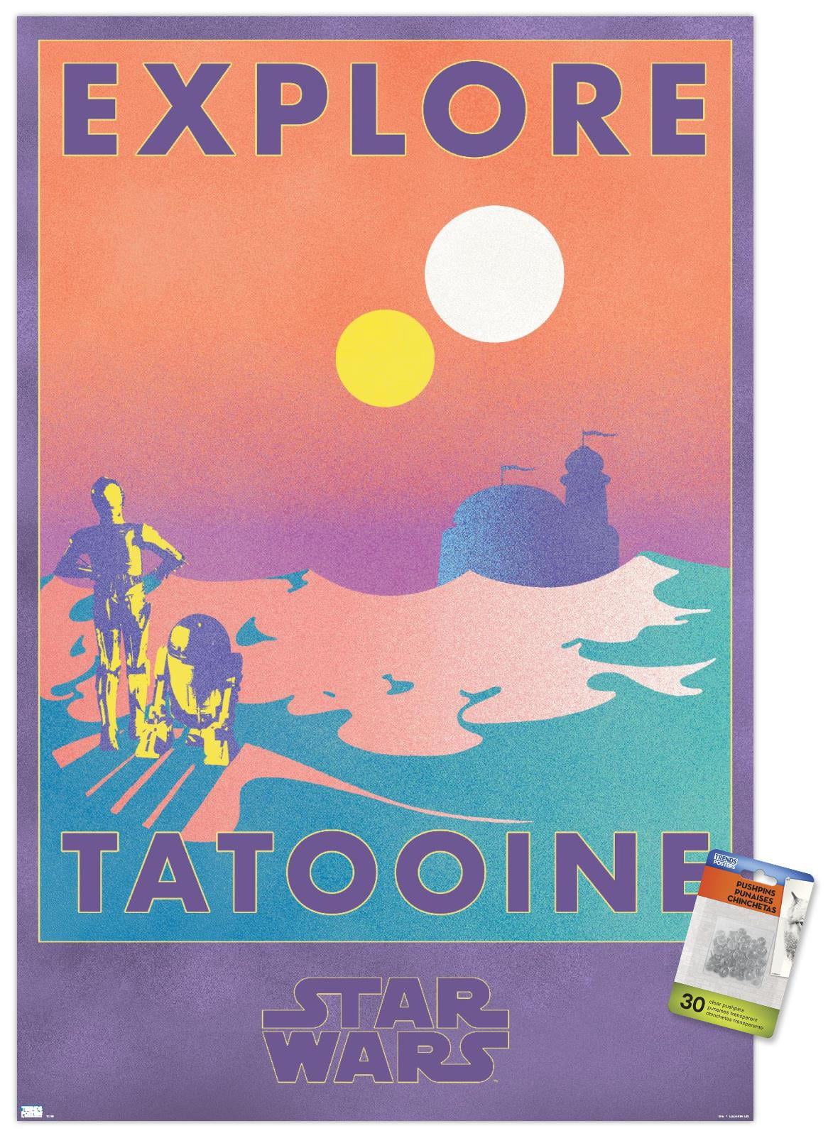 Star Wars: Tatooine - Explore Tatooine Wall Poster with Pushpins, 22.375" x 34" - Walmart.com