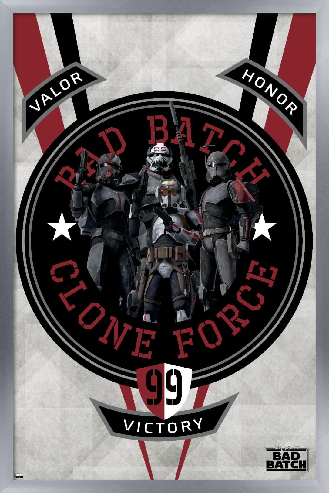 Star Wars: The Bad Batch - Badge Wall Poster, 22.375" x 34", Framed ...