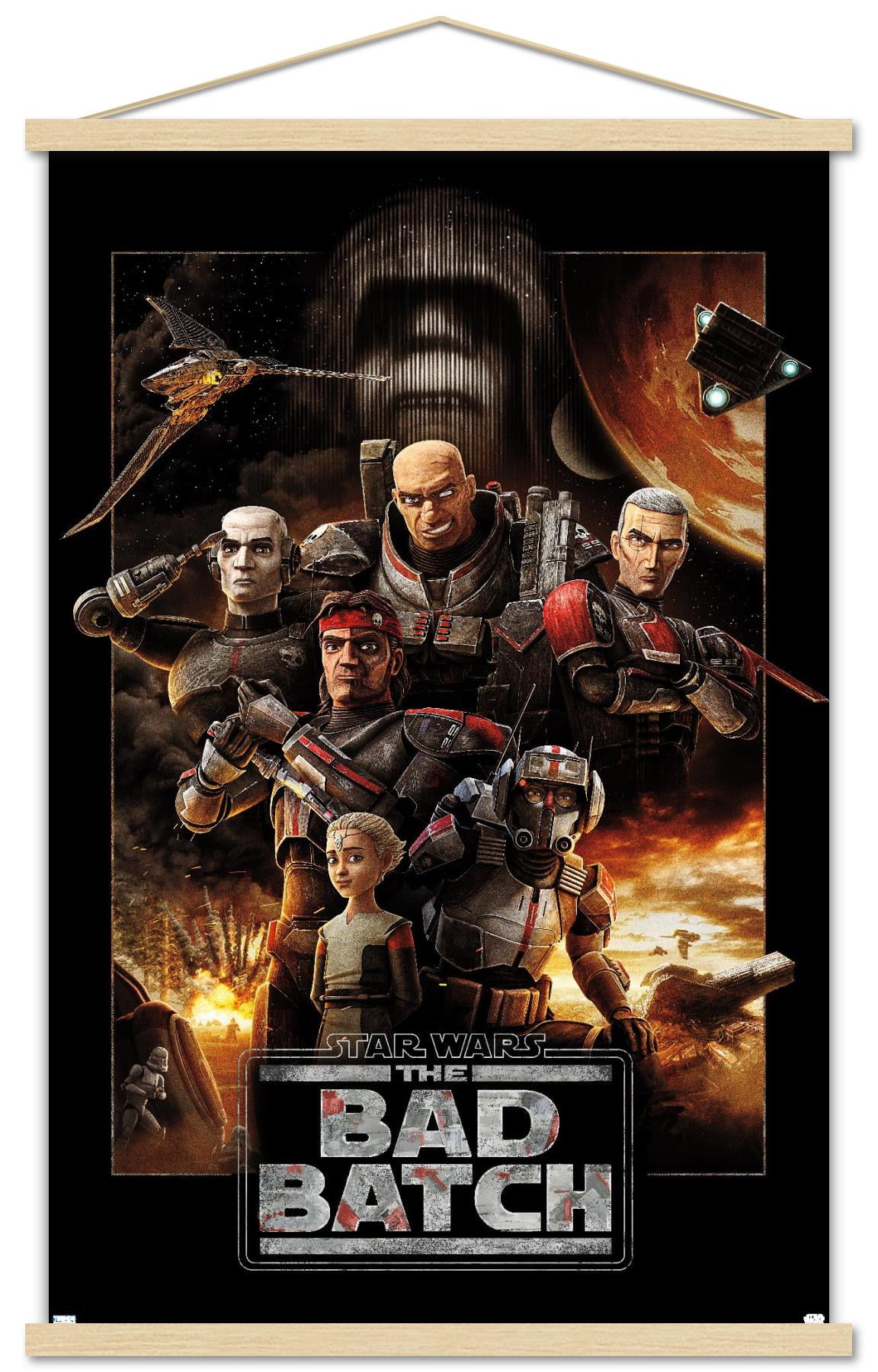 Star Wars: The Bad Batch - One Sheet Wall Poster with Wooden Magnetic ...
