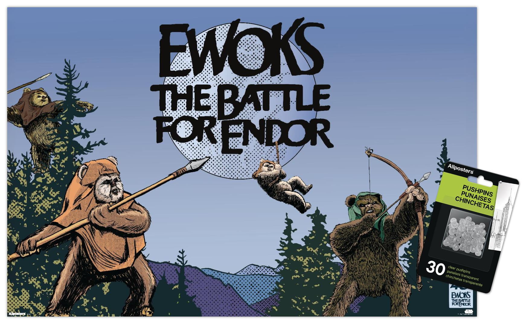 Star Wars: The Battle For Endor - 40th Key Art Wall Poster with Push ...