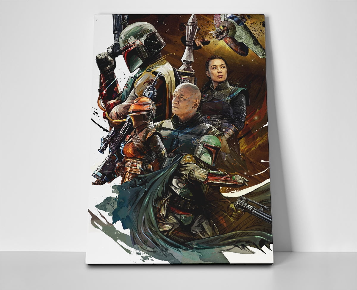 Star Wars The Book of Boba Fett Poster or Wrapped Canvas - Walmart.com
