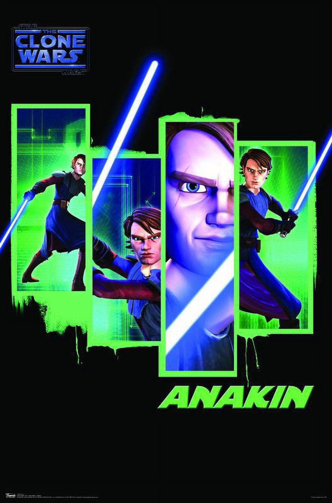 Star Wars: The Clone Wars - Anakin Wall Poster, 22.375" x 34" - Walmart.com