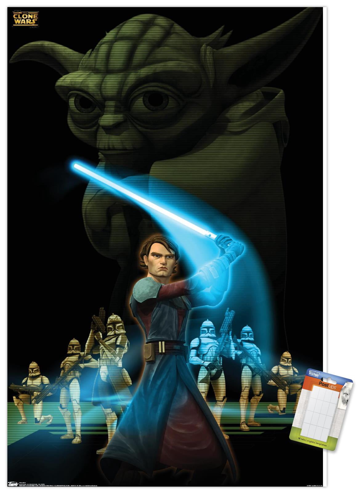 Star Wars: The Clone Wars - The Force Wall Poster, 14.725" x 22.375 ...