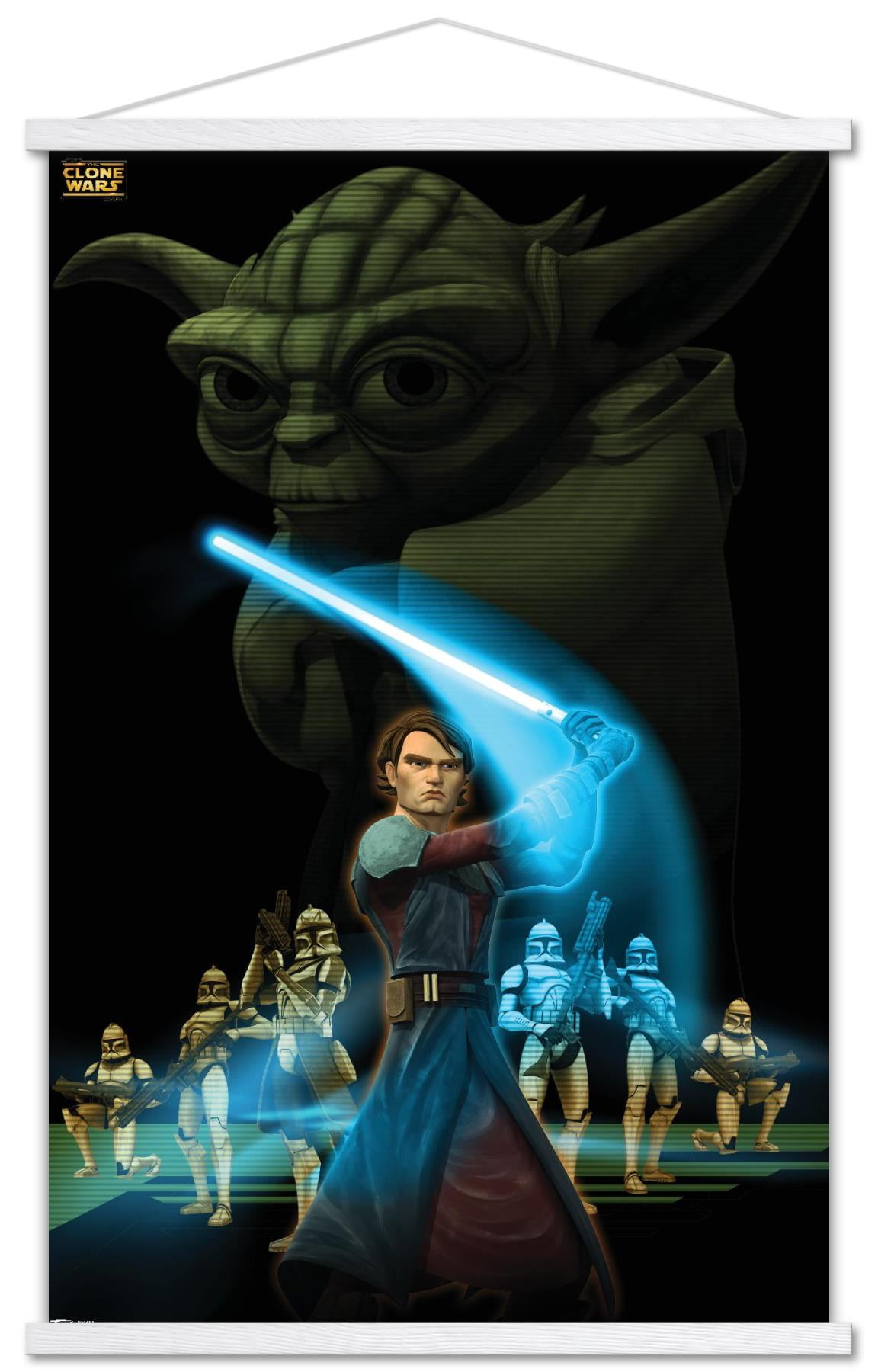 Star Wars: The Clone Wars - The Force Wall Poster with Wooden Magnetic ...