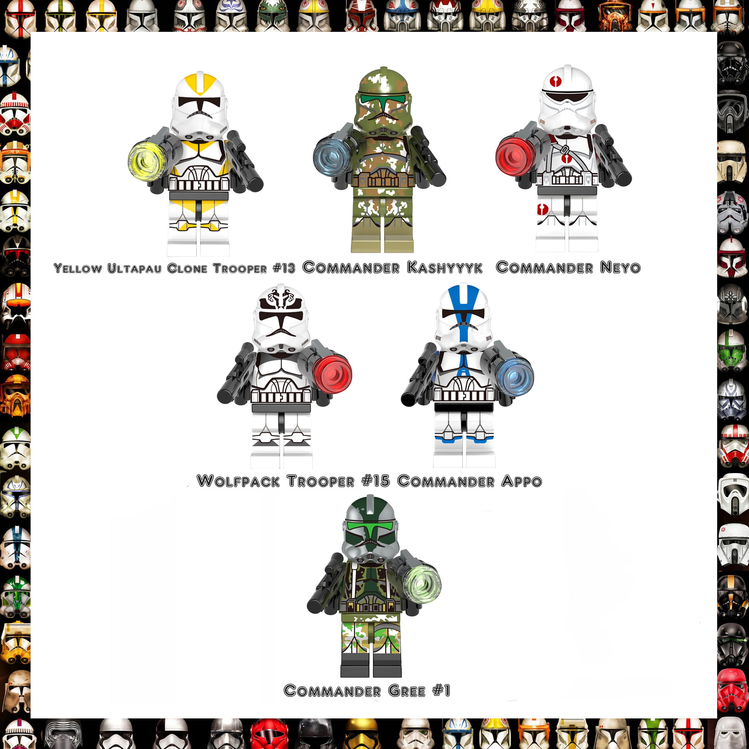 Star Wars The Clone Wars Trooper Building Block Figure X 6 Sets D ...