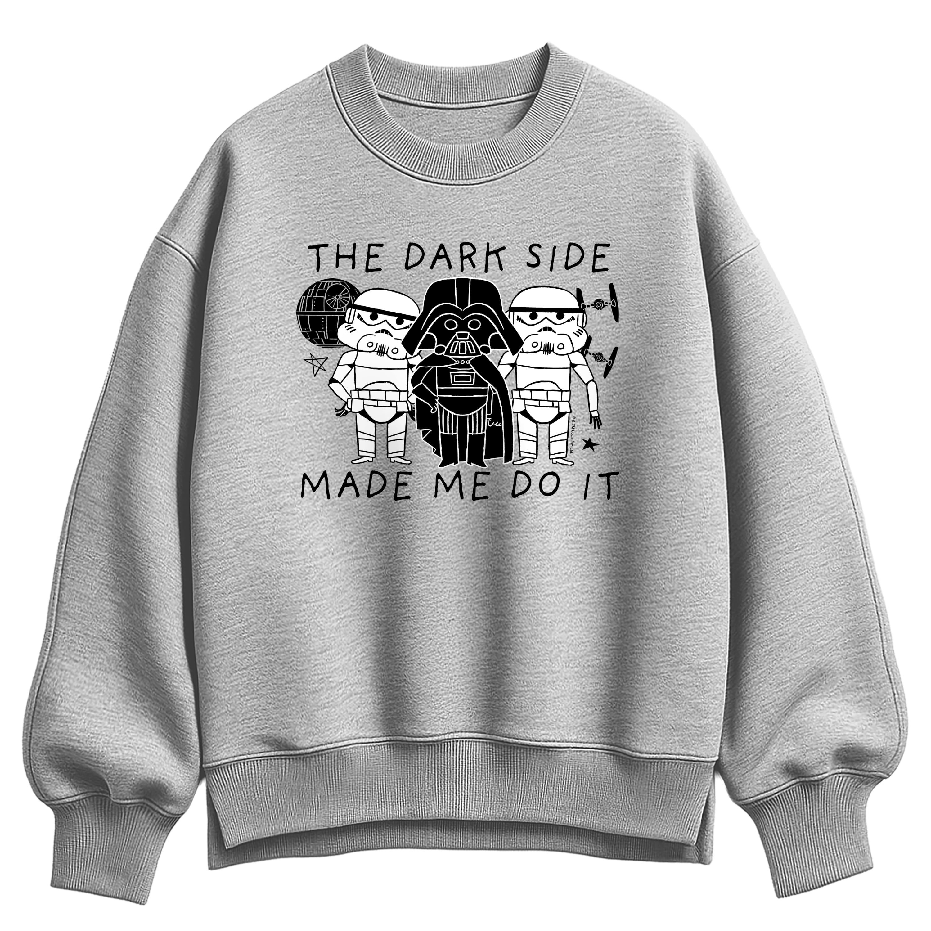 Star Wars - The Dark Side Made Me Do It - Women's Oversized Fleece Crew ...