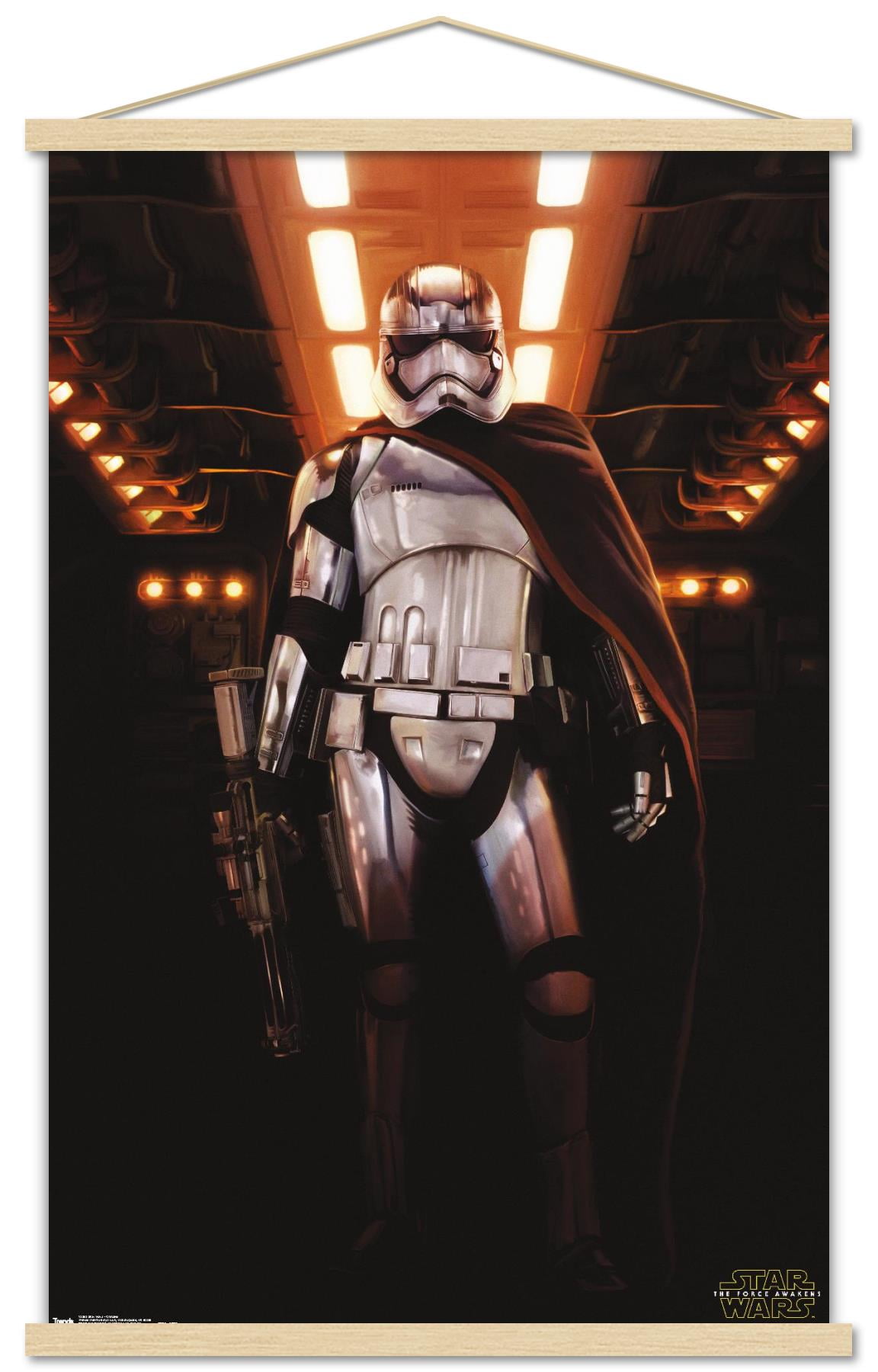 Star Wars: The Force Awakens - Chrome Wall Poster with Wooden Magnetic ...
