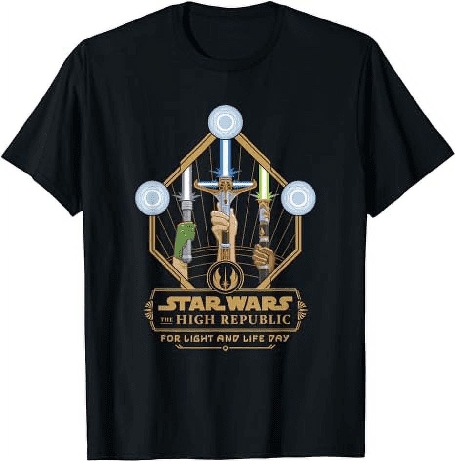 Star Wars The High Republic For Light Life Day Sabers Logo T-Shirt ...
