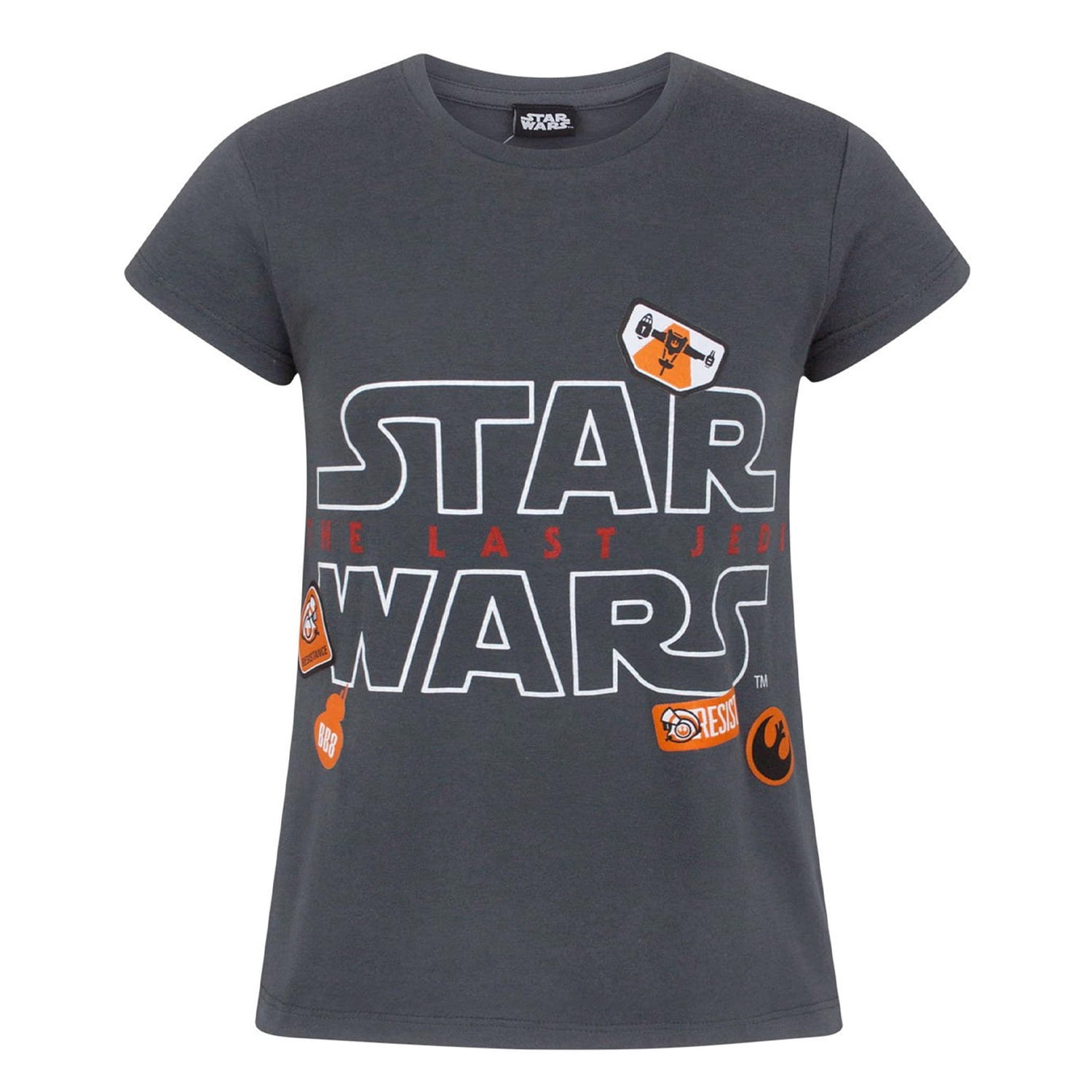 Star Wars: The Last Jedi Girls Button T-Shirt - Walmart.com