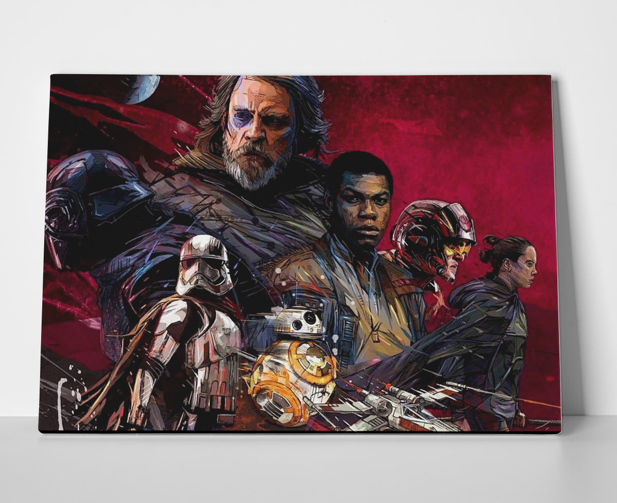 Star Wars The Last Jedi Poster or Wrapped Canvas - Walmart.com