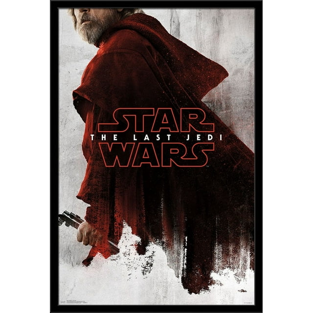 Star Wars: The Last Jedi - Red Luke Wall Poster, 22.375" x 34", Framed ...