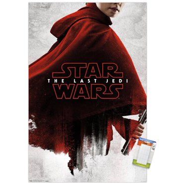 Star Wars: The Last Jedi - Rey Wall Poster, 14.725" x 22.375", Framed ...