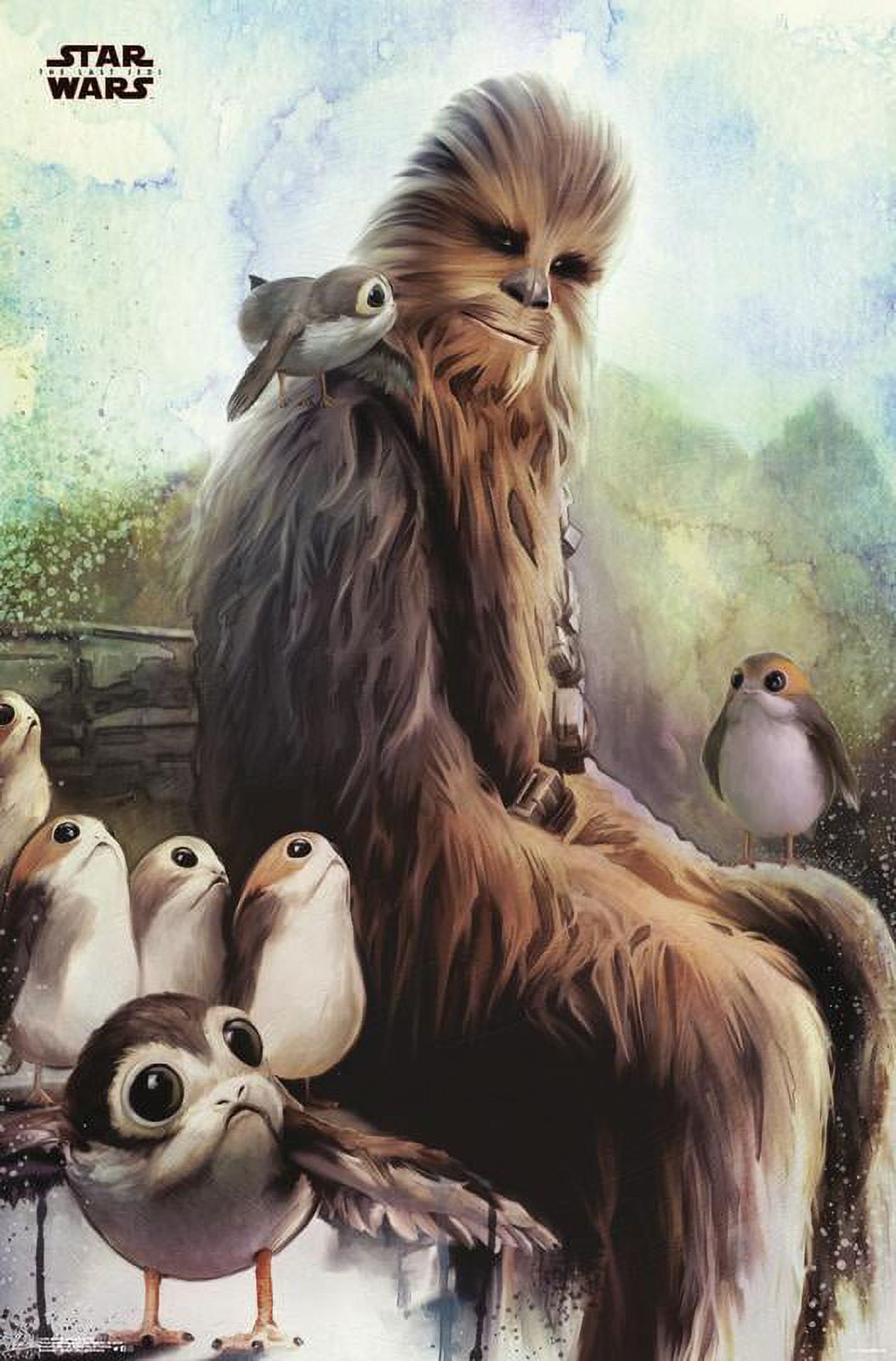Star Wars: The Last Jedi Wookiee & Porg Poster - 22.375 x 34 - Walmart.com