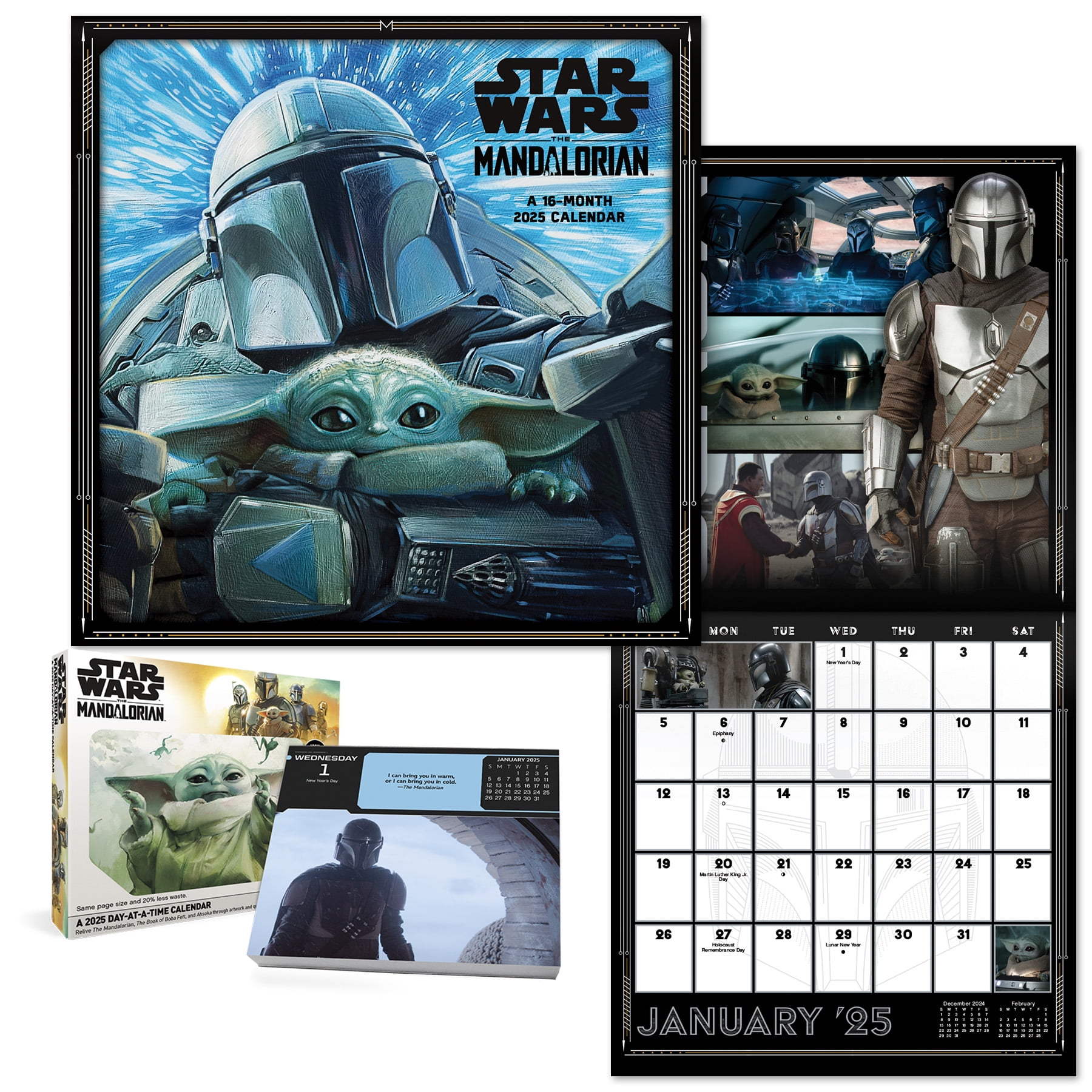 Star Wars: The Mandalorian 2025 Calendar and Daily Desk Box Calendar ...