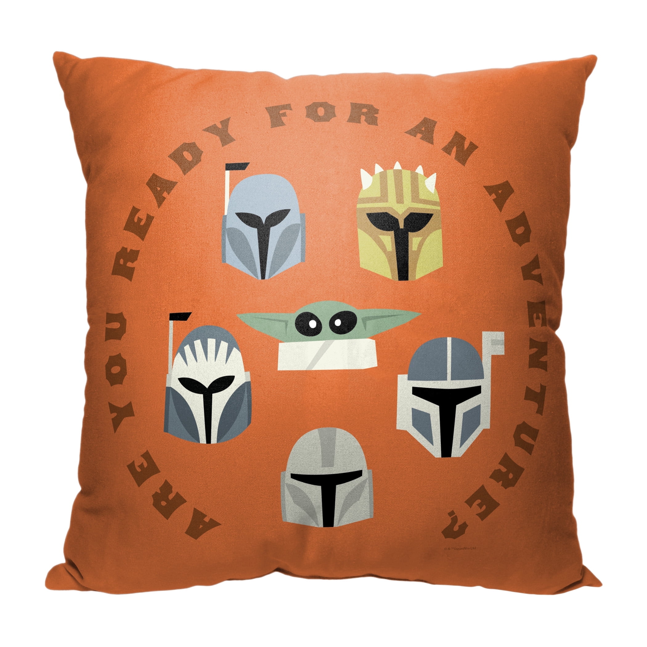 Baby Yoda Throw Cushion Star Wars Mandalorian Throw Pillow - 3D Grogu ...