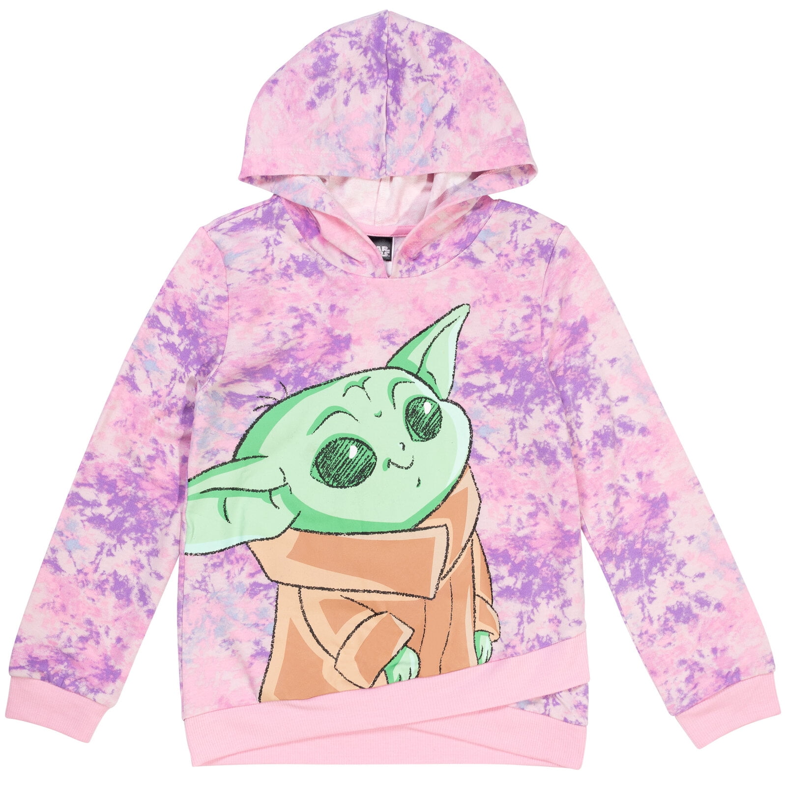 Star Wars The Mandalorian Baby Grogu Little Girls Hoodie Purple 7-8 ...