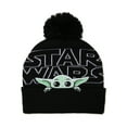 Star Wars The Mandalorian Baby Yoda Rib Knit Beanie Black - Walmart.com
