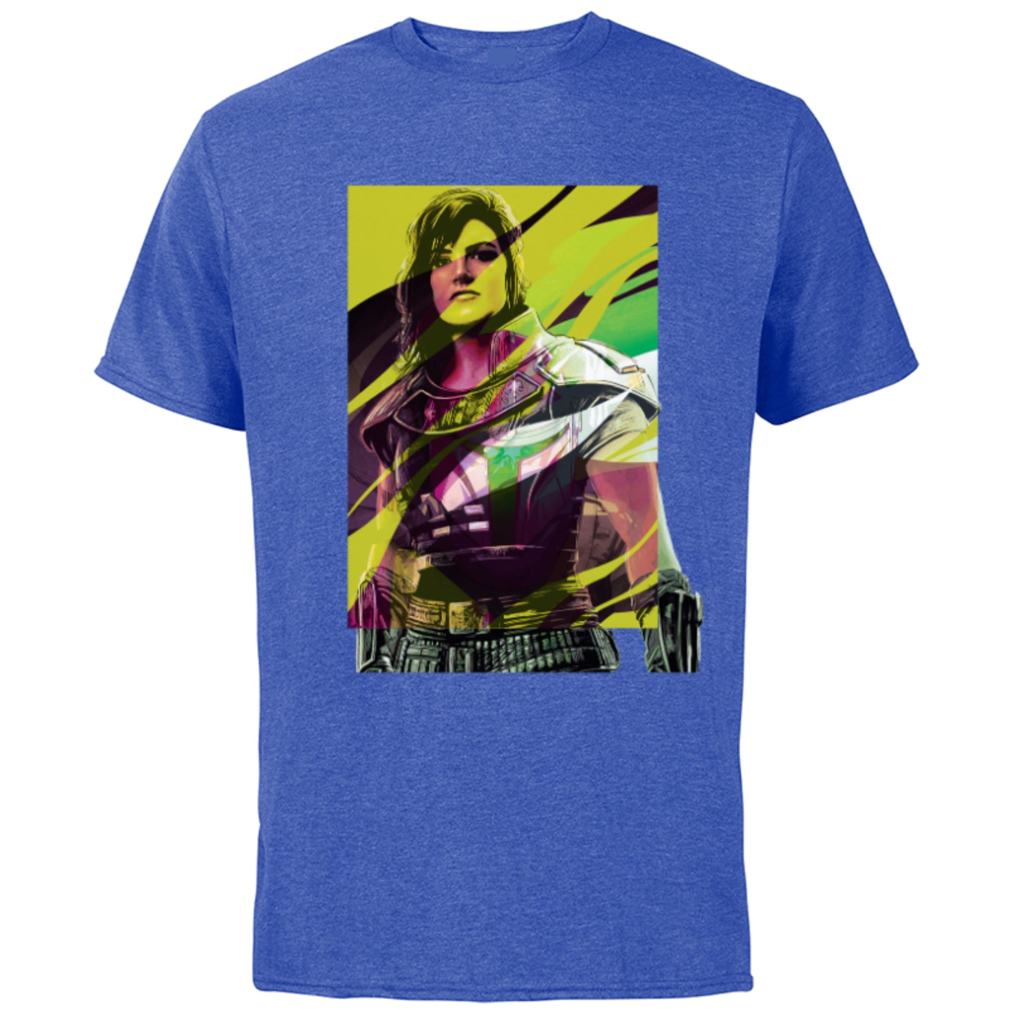 Star Wars The Mandalorian Cara Dune - Short Sleeve Cotton T-Shirt for Adults - Customized-Royal ...