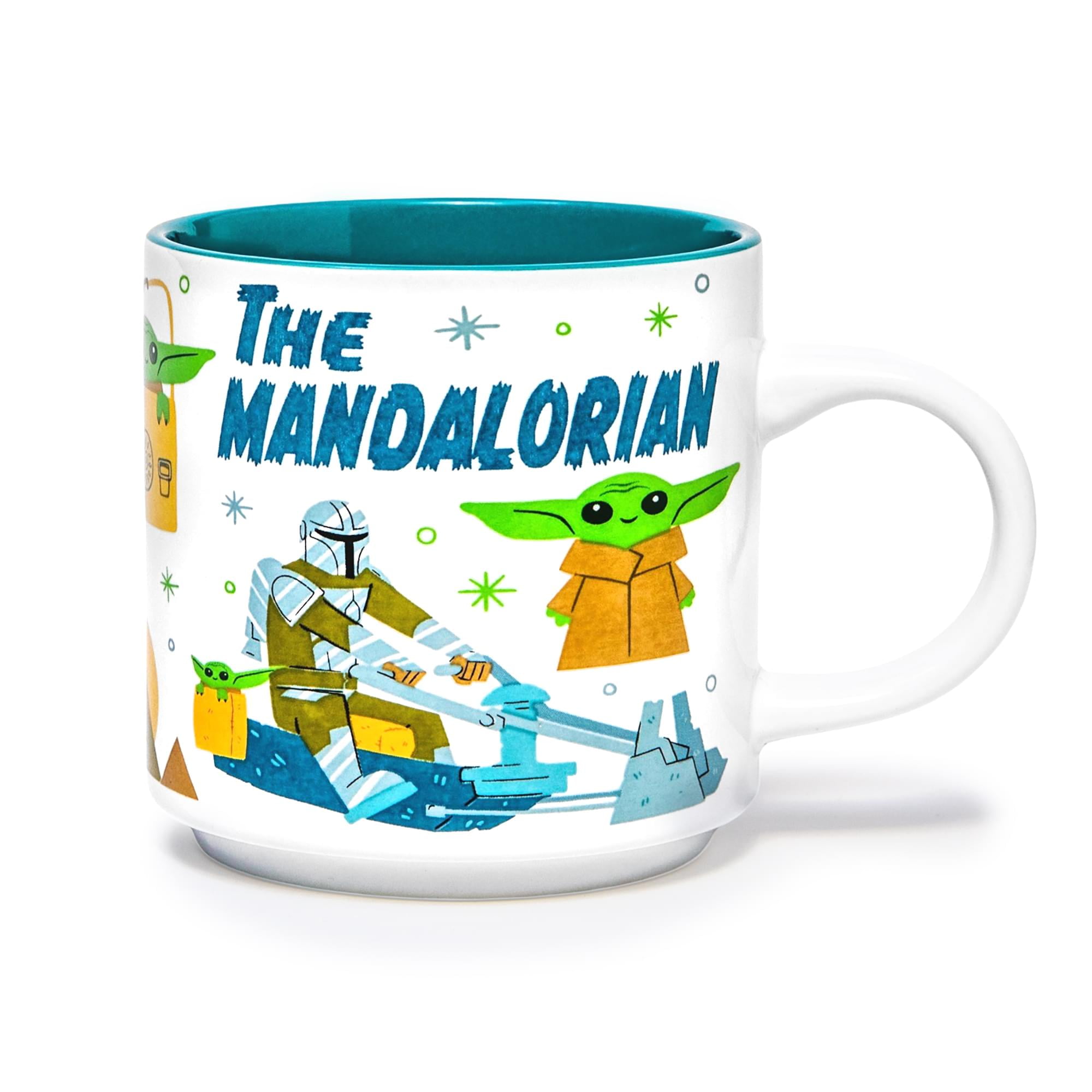 Star Wars: The Mandalorian Animated Grogu & Din Djarin Ceramic Coffee ...