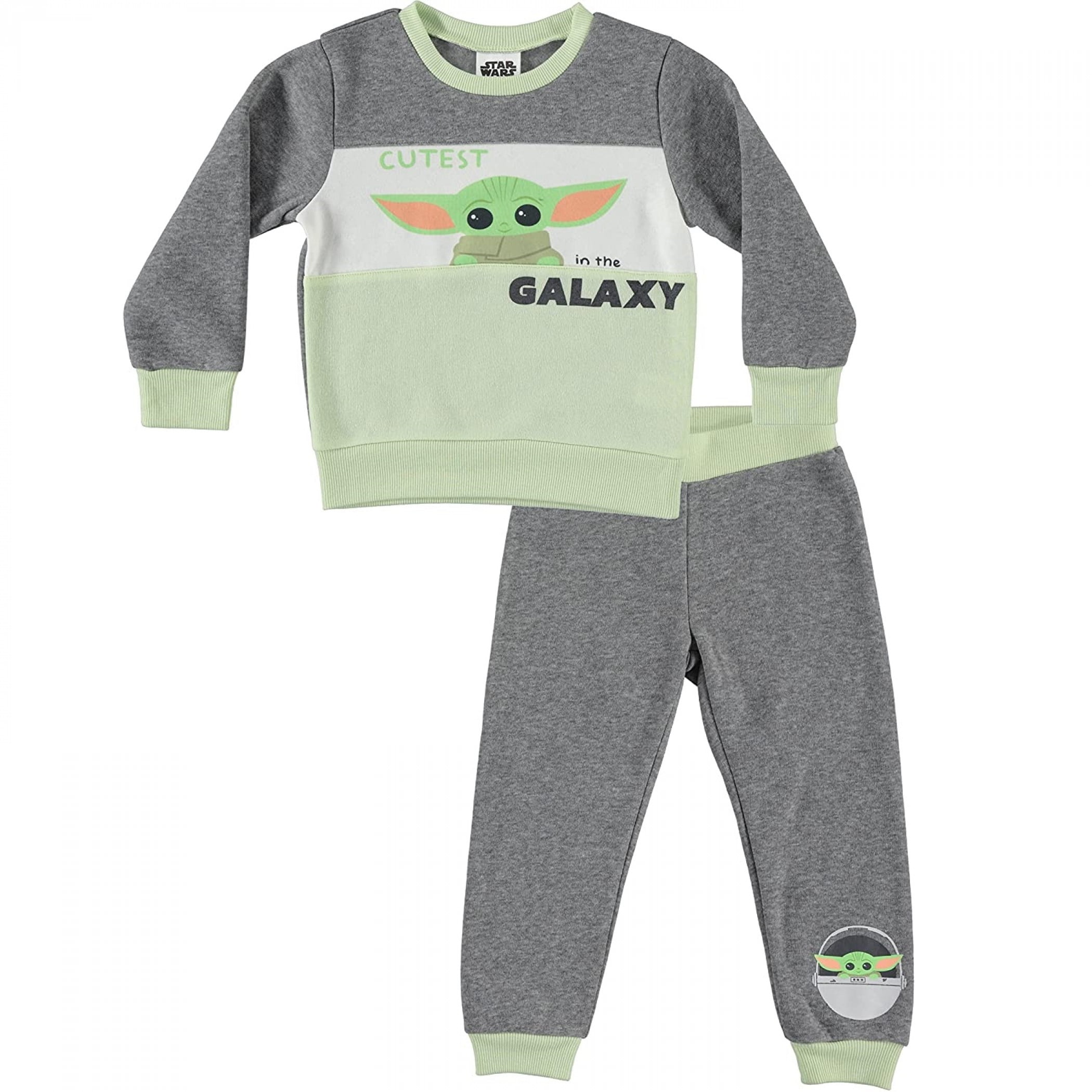 Star Wars The Mandalorian Cutest in the Galaxy Grogu 2-Piece Sweatshirt ...