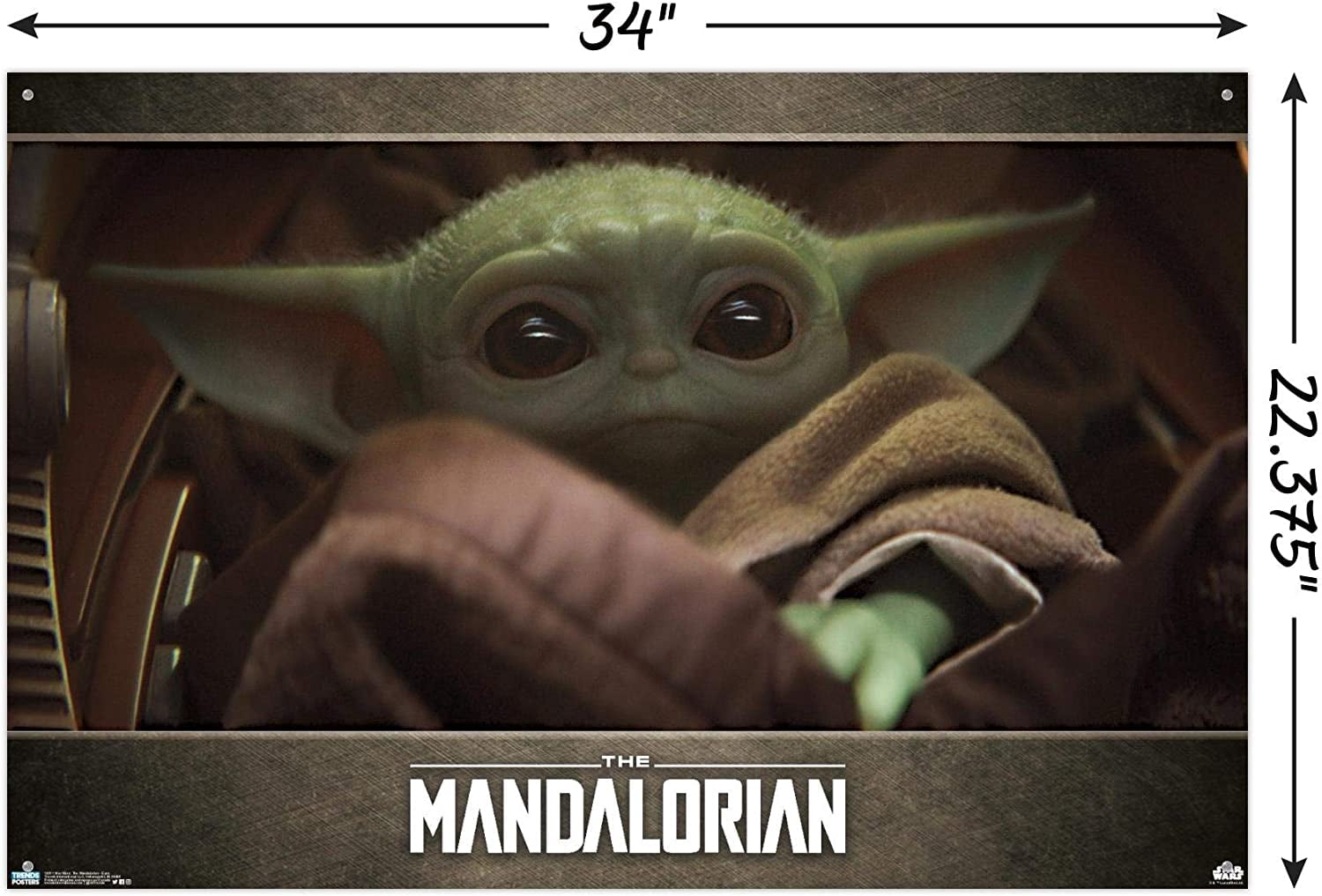 Star Wars: The Mandalorian - Eyes Wall Poster with Push Pins, 22.375" x ...
