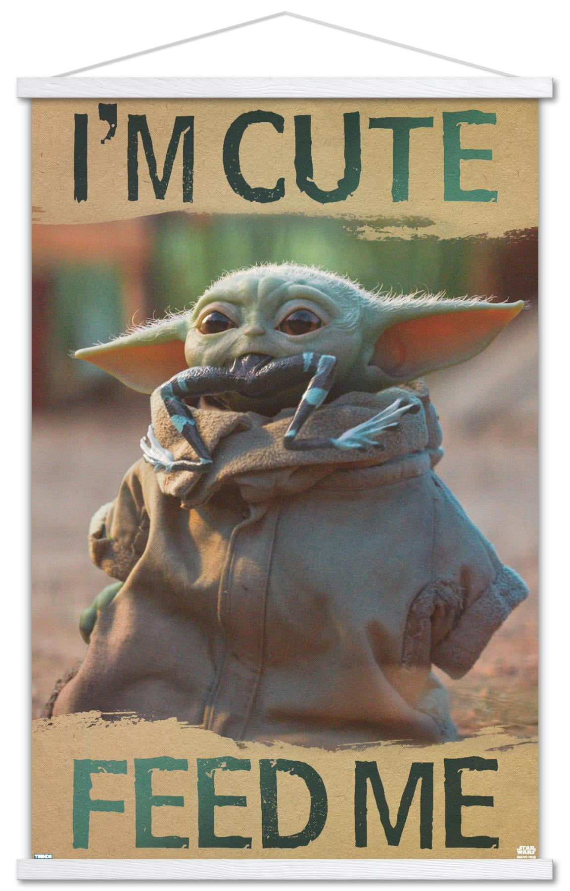 Star Wars: The Mandalorian - Feed Me Wall Poster with Magnetic Frame ...