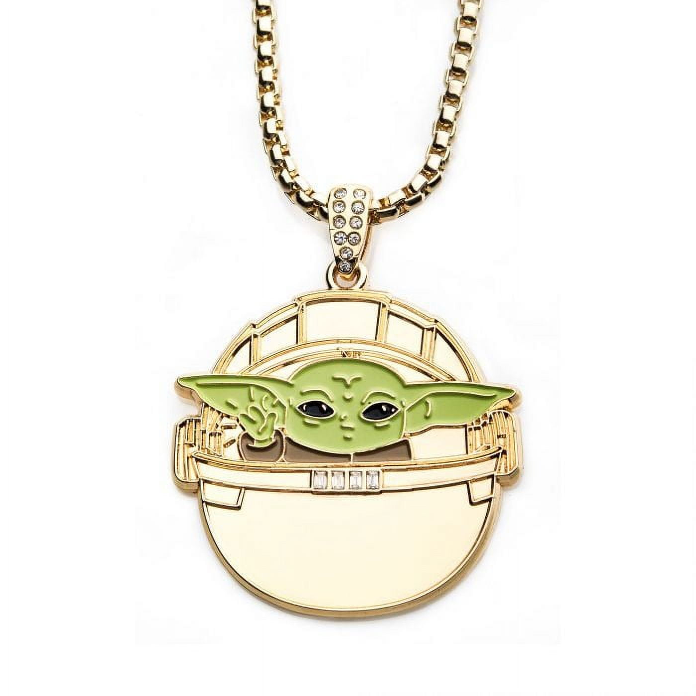 Star Wars The Mandalorian Grogu Gold Pendant Necklace - Walmart.com