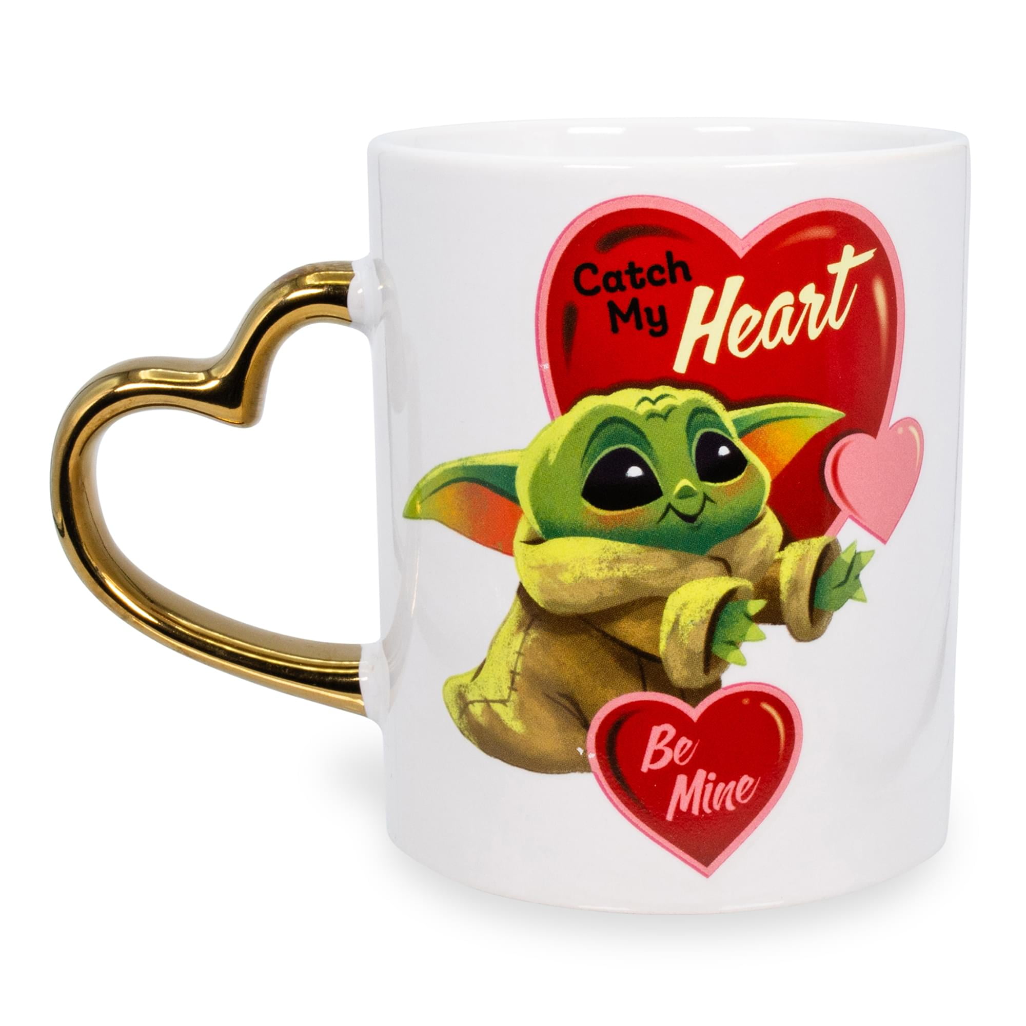 Star Wars: The Mandalorian Grogu Heart-Shaped Handle Ceramic Mug | 14 ...