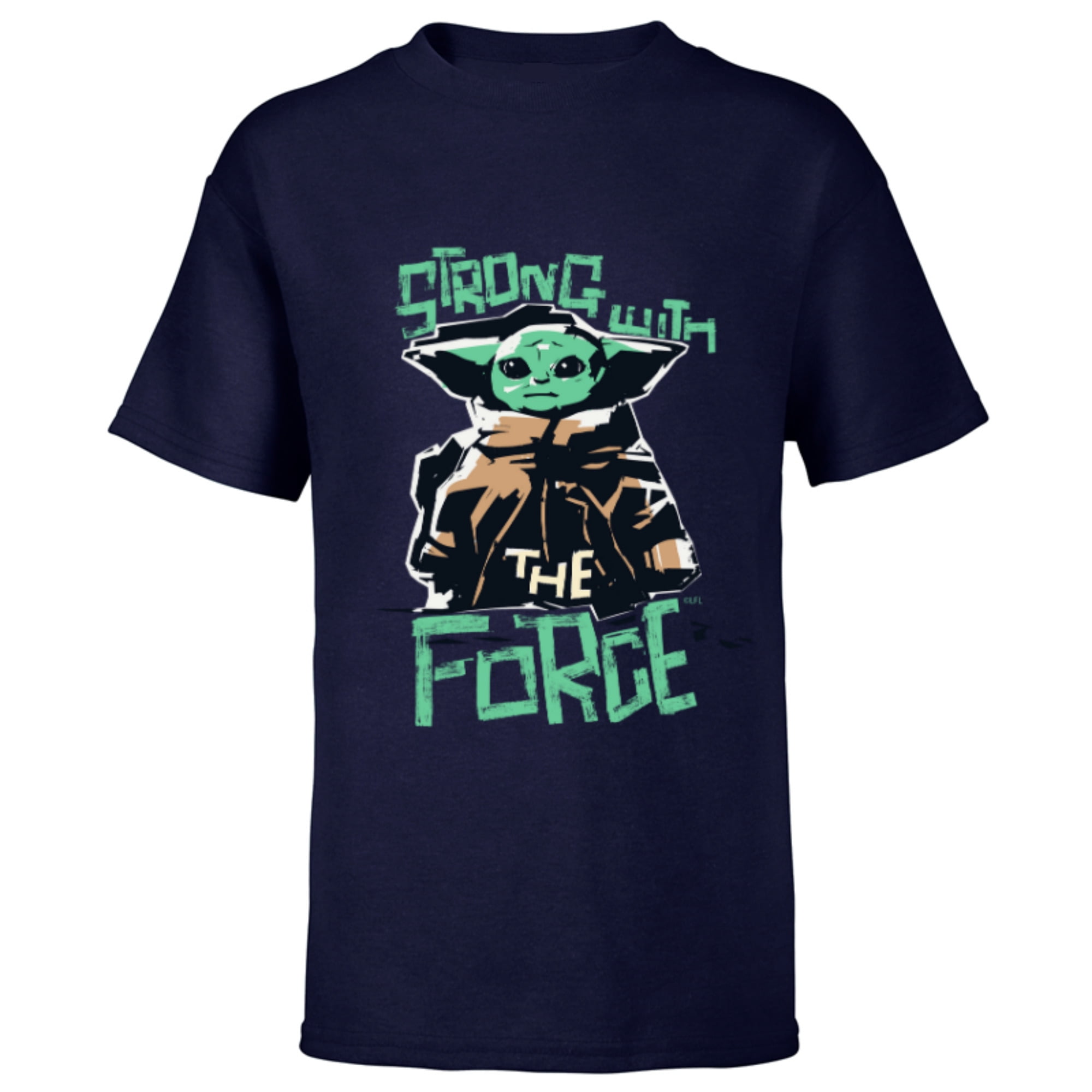 Star Wars The Mandalorian Grogu Strong with the Force - Short Sleeve T ...