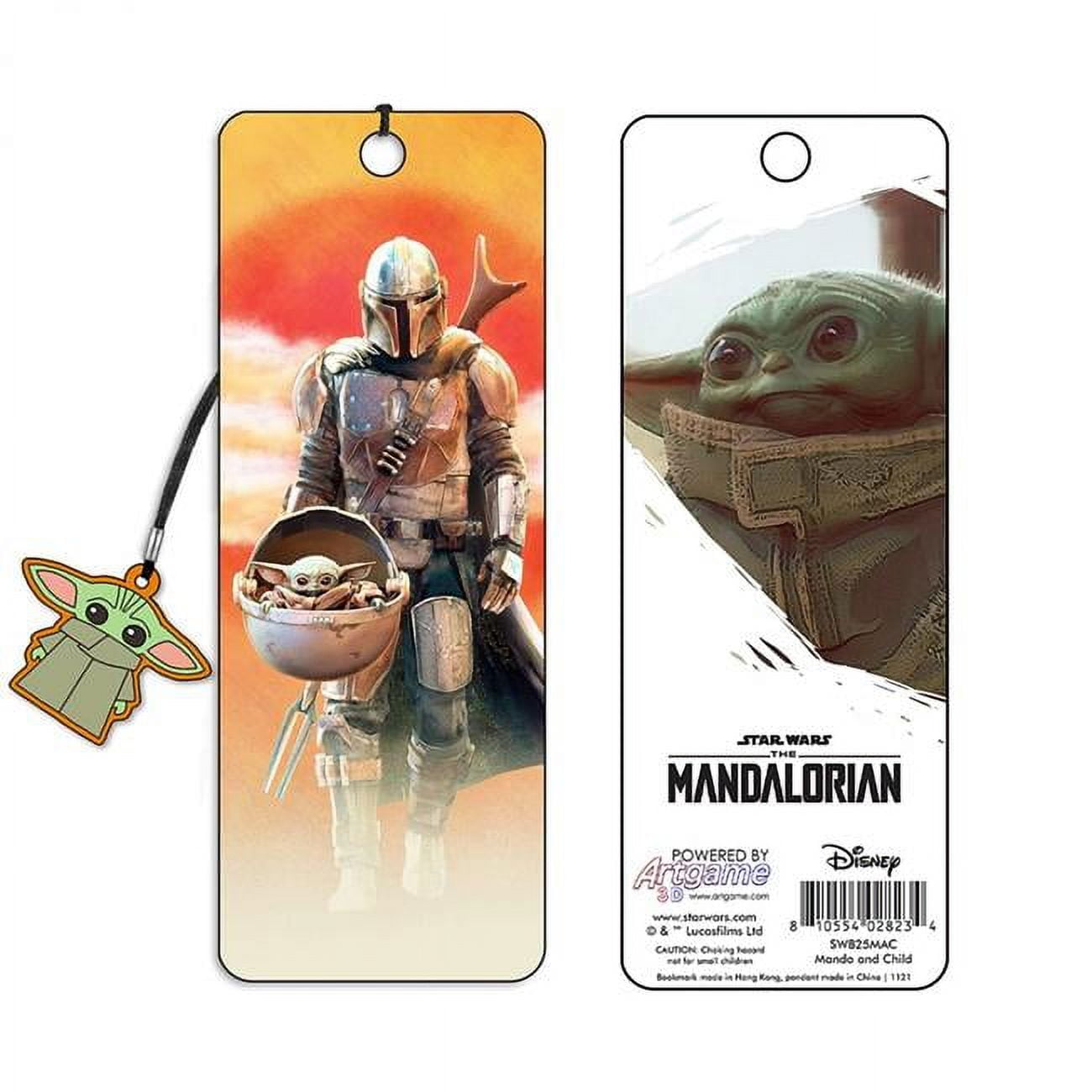 Star Wars The Mandalorian Grogu and Mando Moving Image Bookmark ...