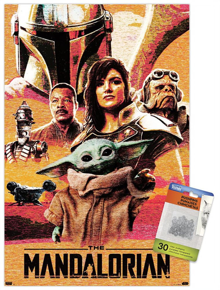 Star Wars: The Mandalorian - Group Collage Wall Poster with Push Pins ...