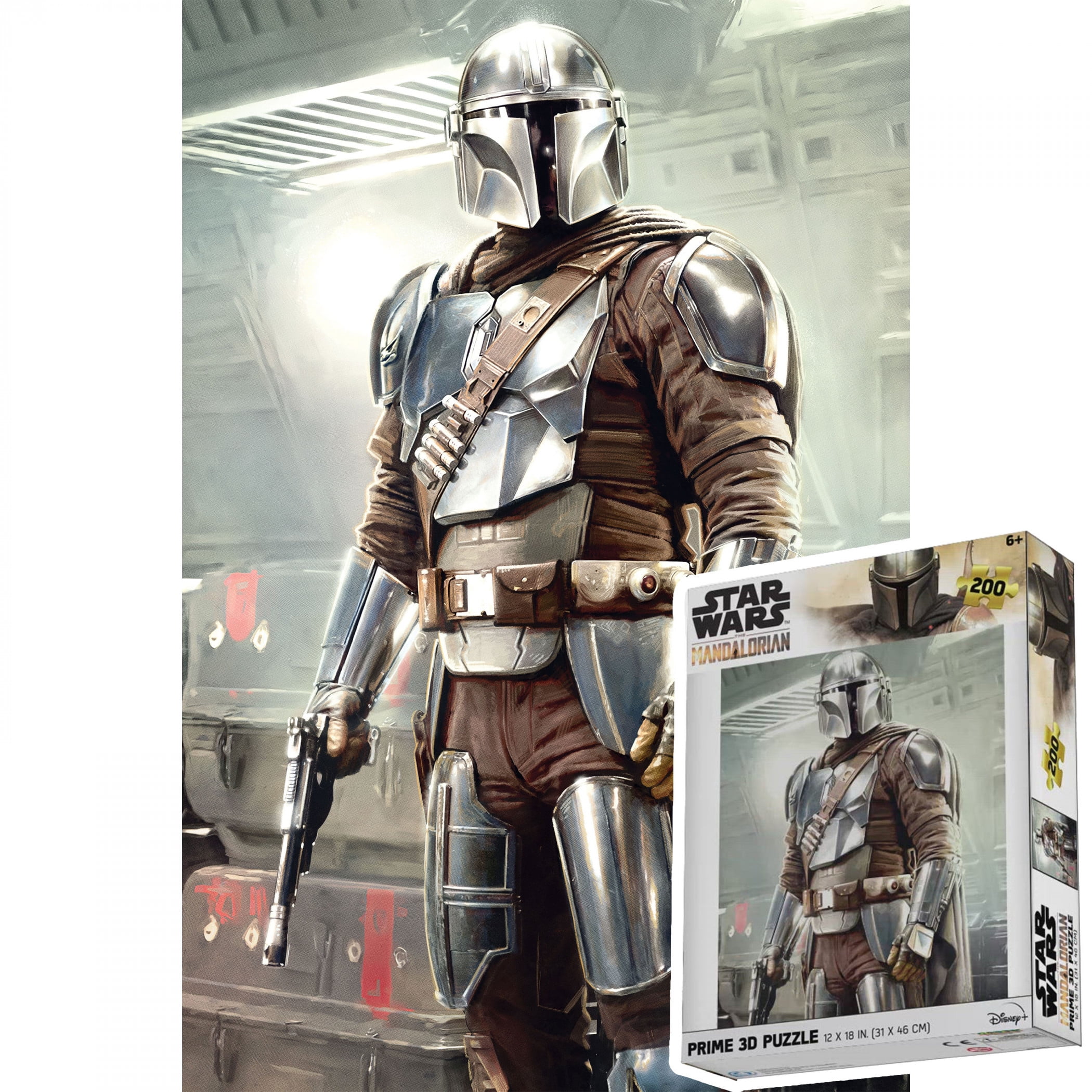 Star Wars The Mandalorian Mando 3D Lenticular 200pc Jigsaw Puzzle ...