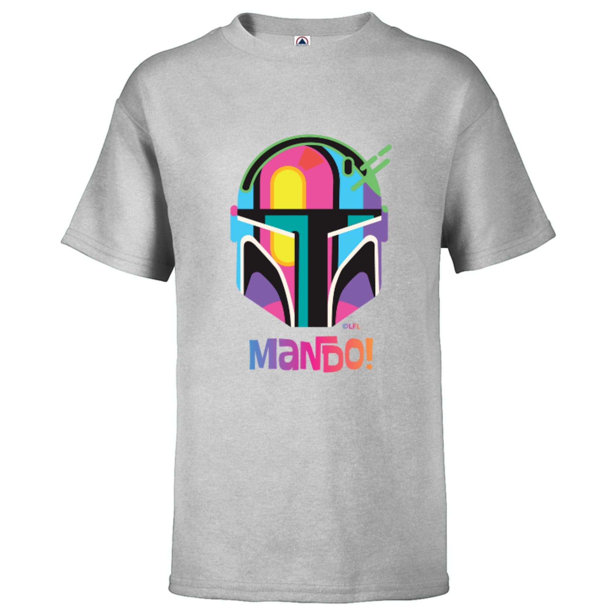 Star Wars The Mandalorian Mando Helmet Neon - Short Sleeve T-Shirt for ...