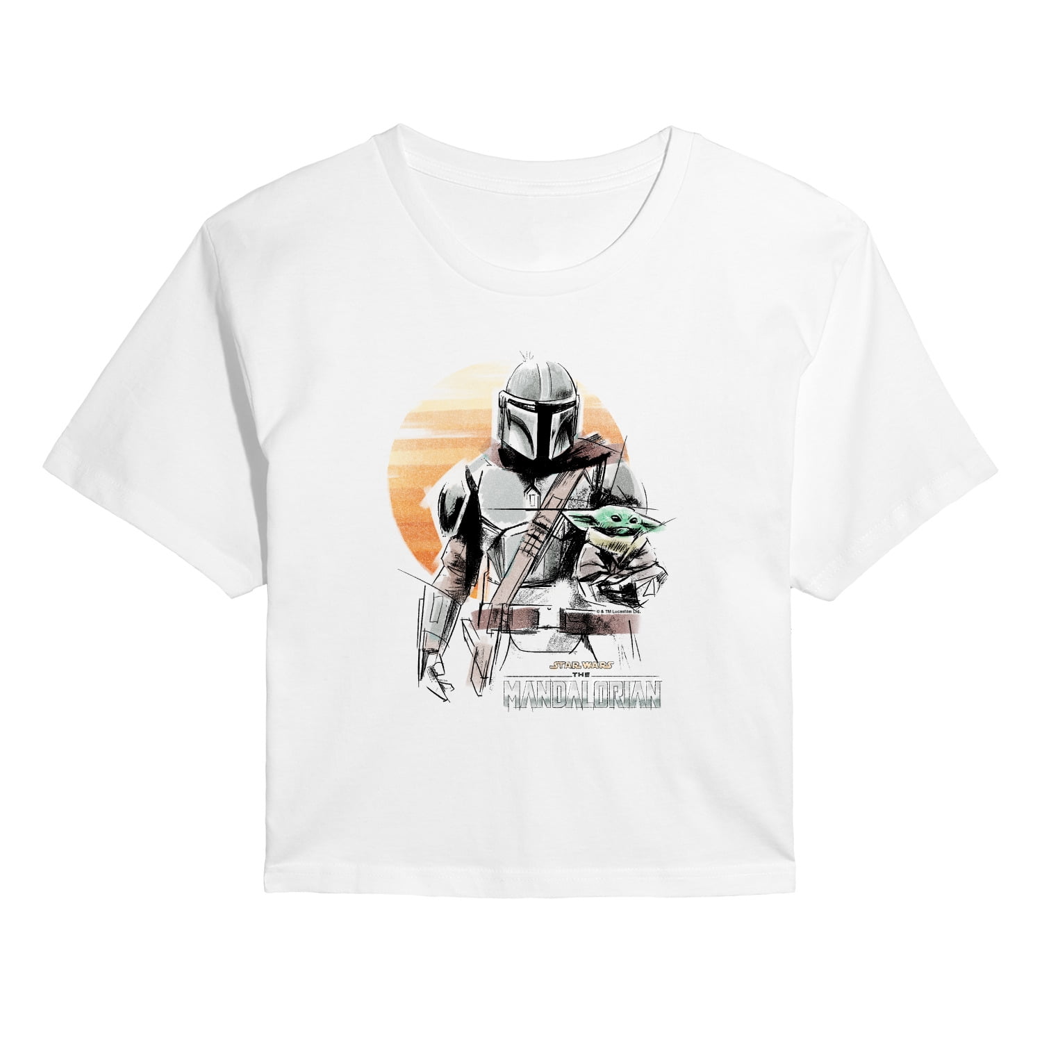 Star Wars - The Mandalorian Mando Marker Concept - Juniors Cropped ...
