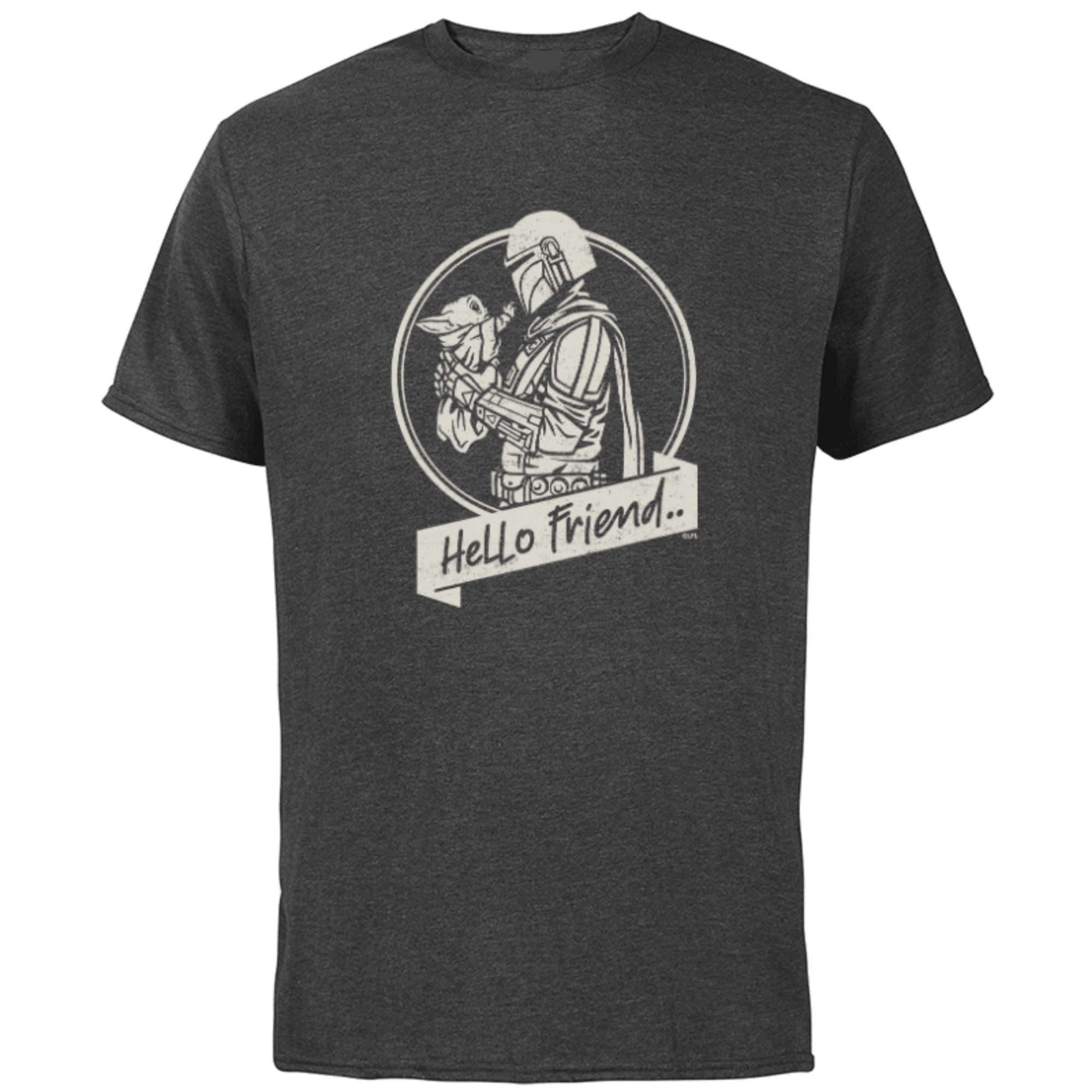 Star Wars The Mandalorian Mando and Grogu Hello Friend - Short Sleeve ...