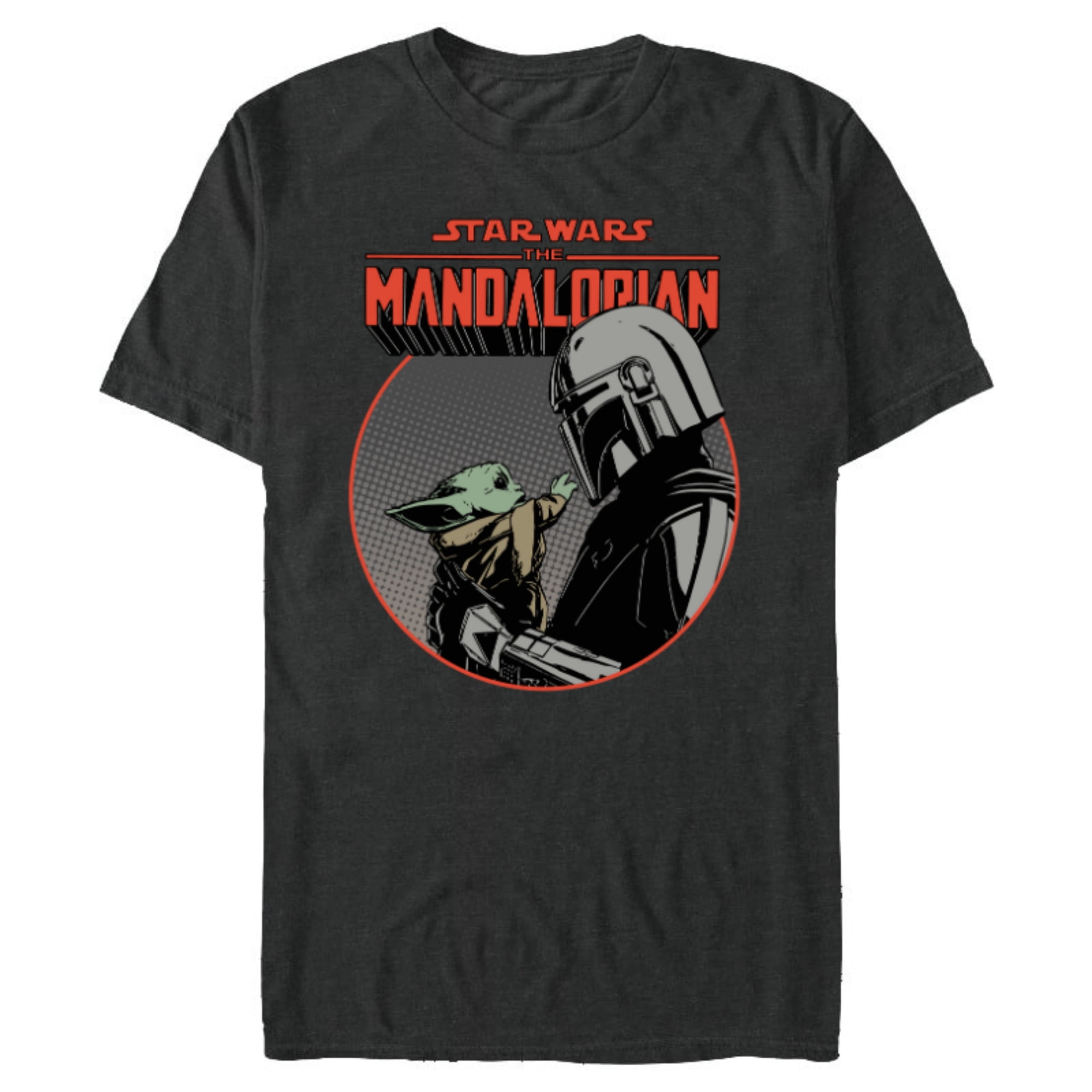 Star Wars The Mandalorian Mando and the Child Retro - Short Sleeve Blended T-Shirt for Adults ...