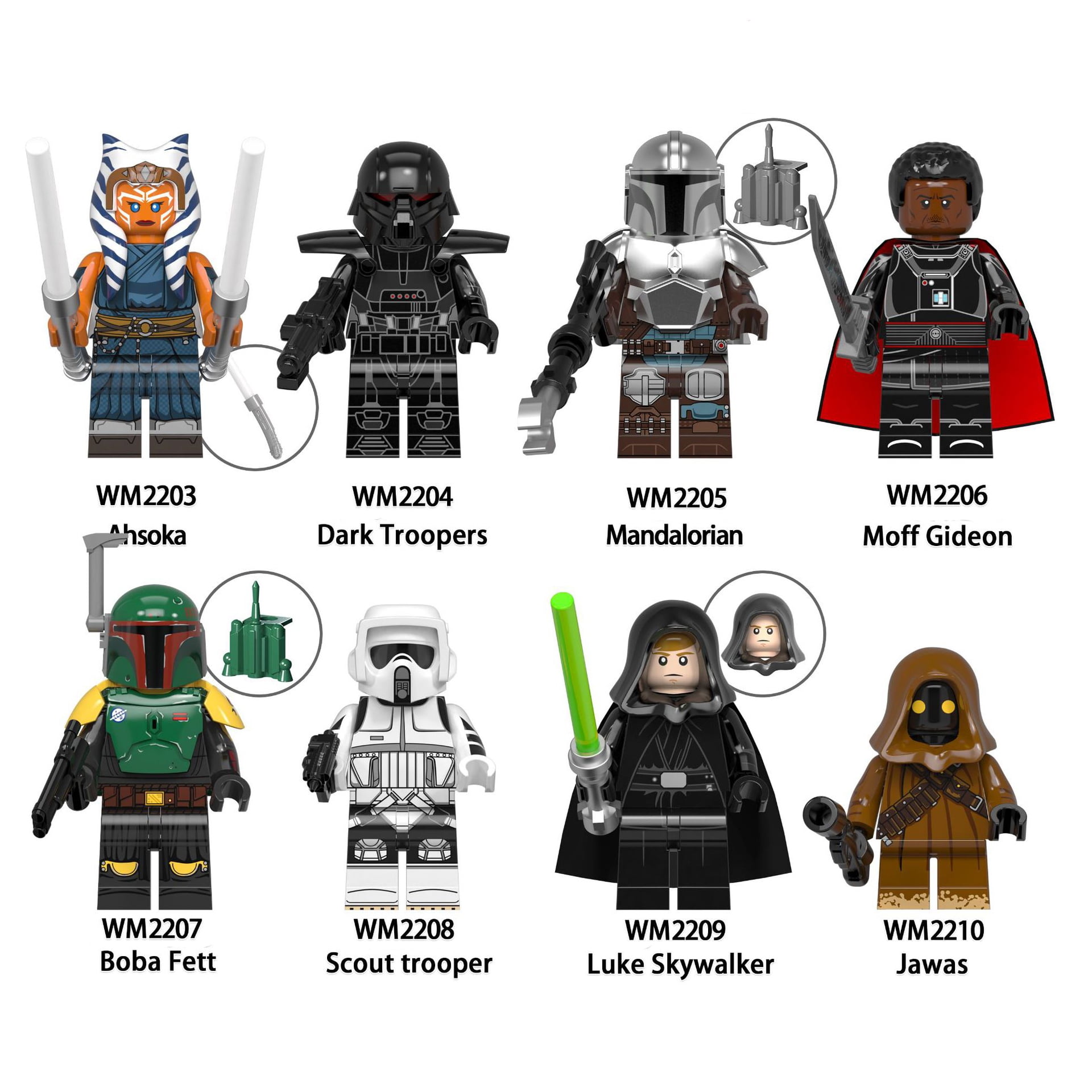 Star Wars The Mandalorian Building Block Figure X 8 Set 1 - Walmart.com