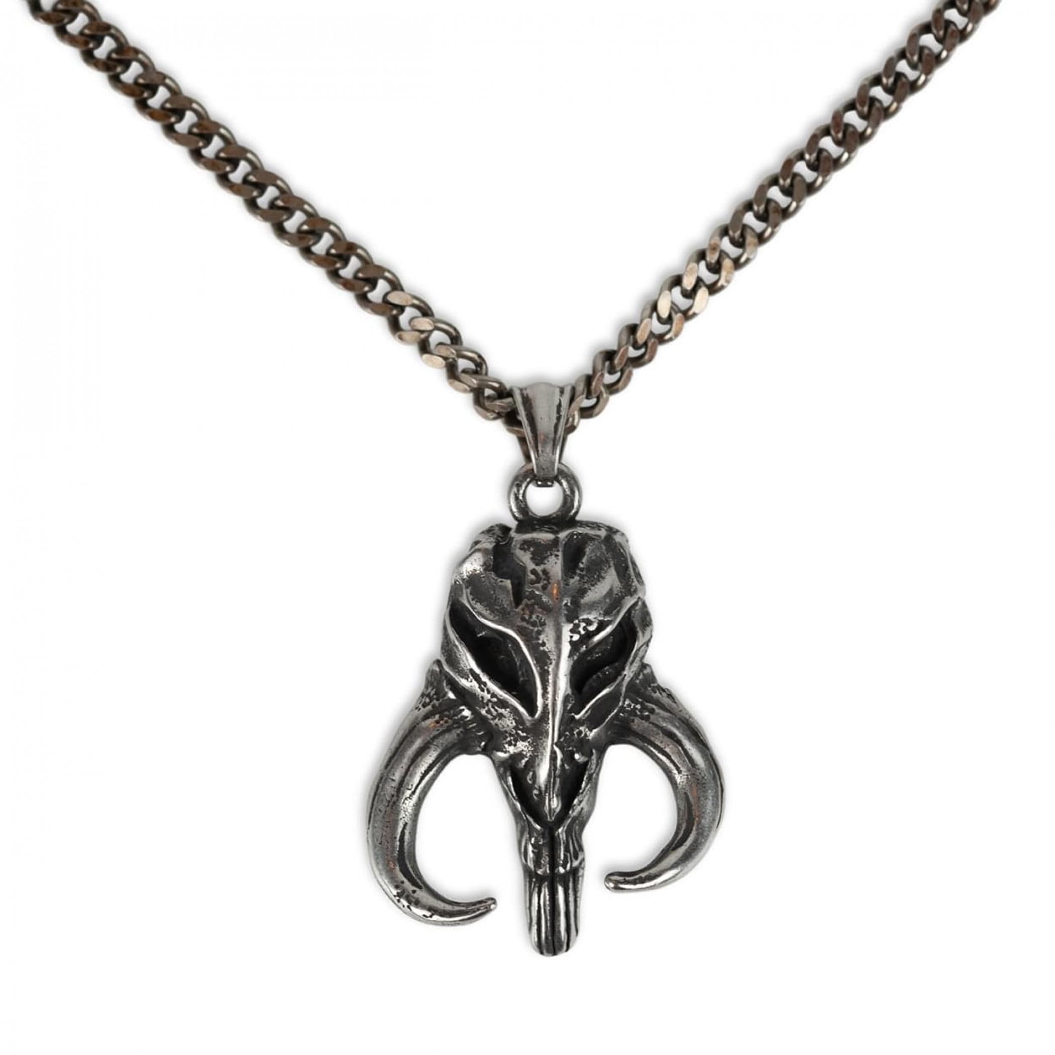 Star Wars Mandalorian Mythosaur Skull Pendant Necklace, Stainless Steel ...